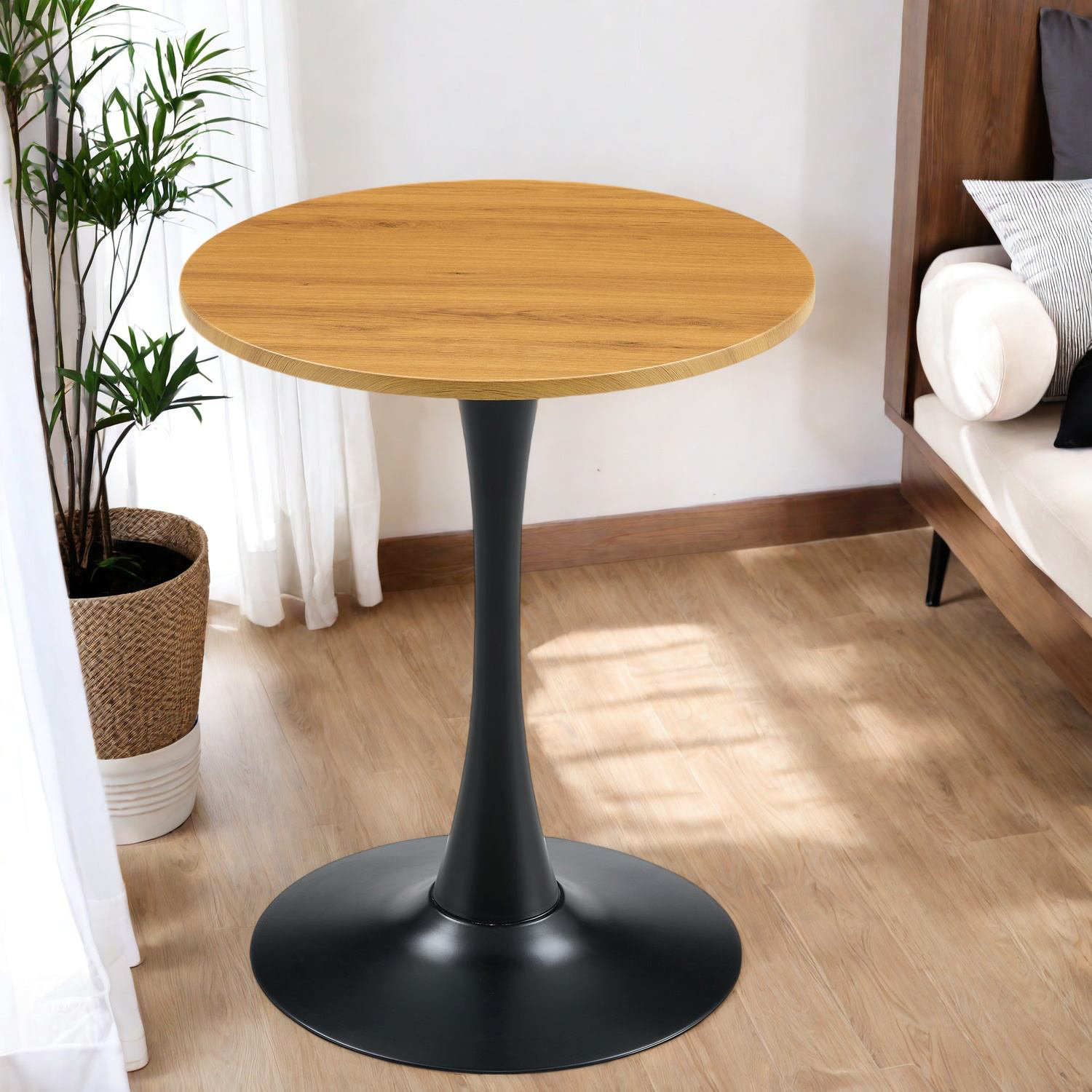Ivy Bronx Space-saving Modern Dining Tables, Mdf Wood Circle For Small ...