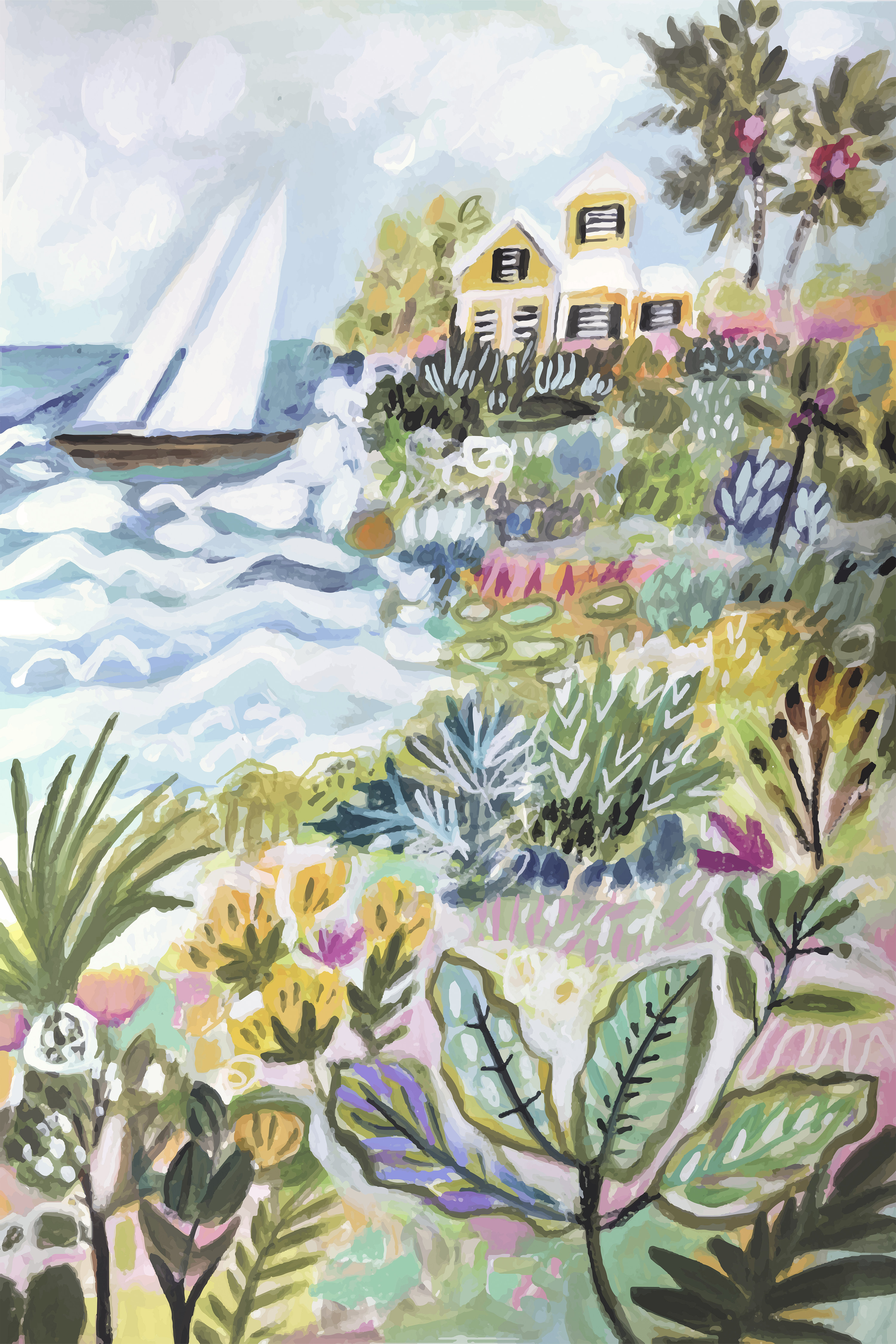 Winston Porter Ledarius Island Cove On Canvas by Karen Fields Print ...