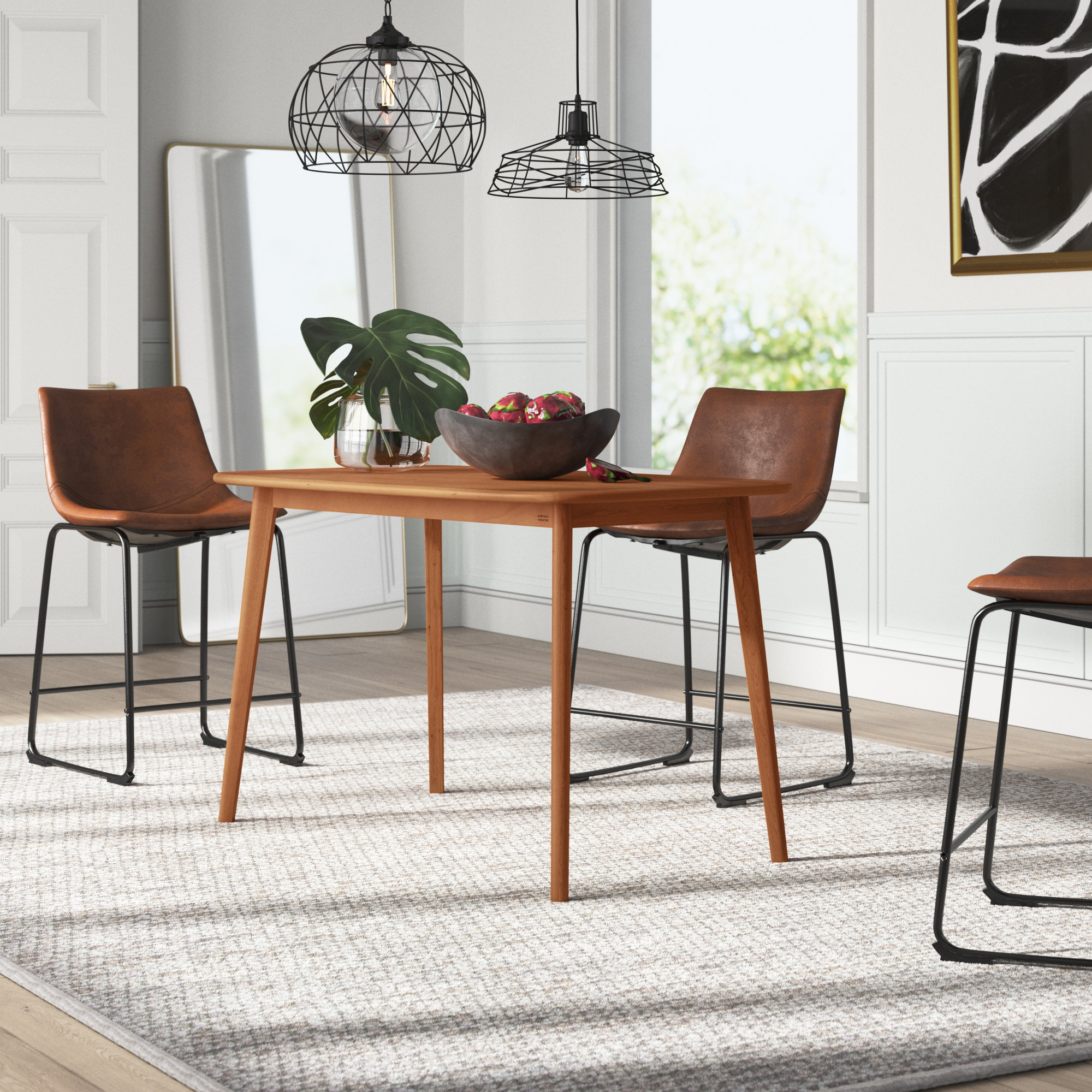 Mercury Row Boston 47.25" Rubberwood Solidwood Dining Table & Reviews ...