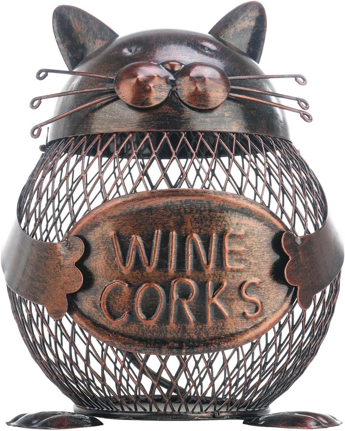 Astoria Grand Practical Kitten Wine Cork Container Iron Piggy Bank ...
