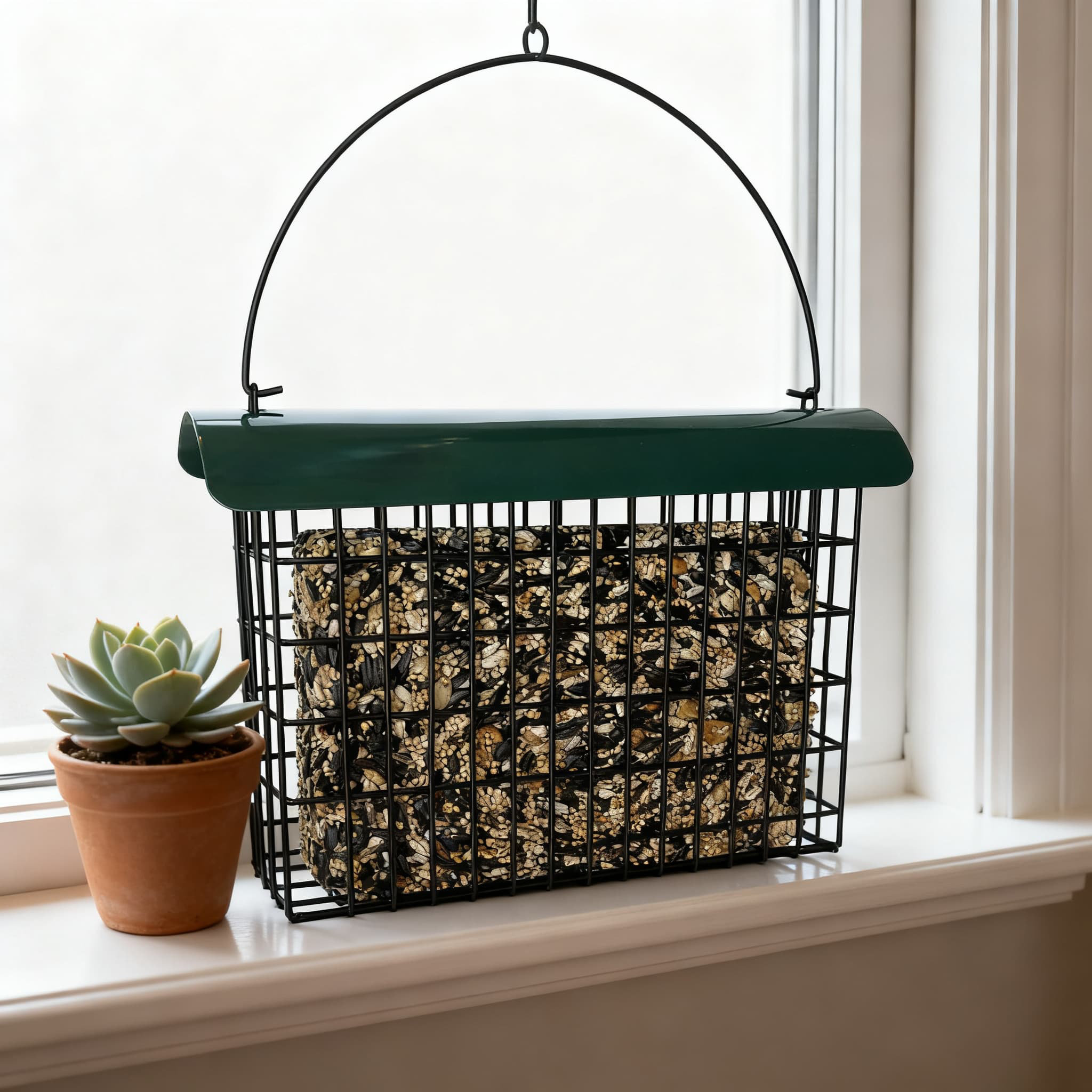 Arlmont & Co. Large Suet Feeder Cage For Woodpeckers And Clinger Birds ...