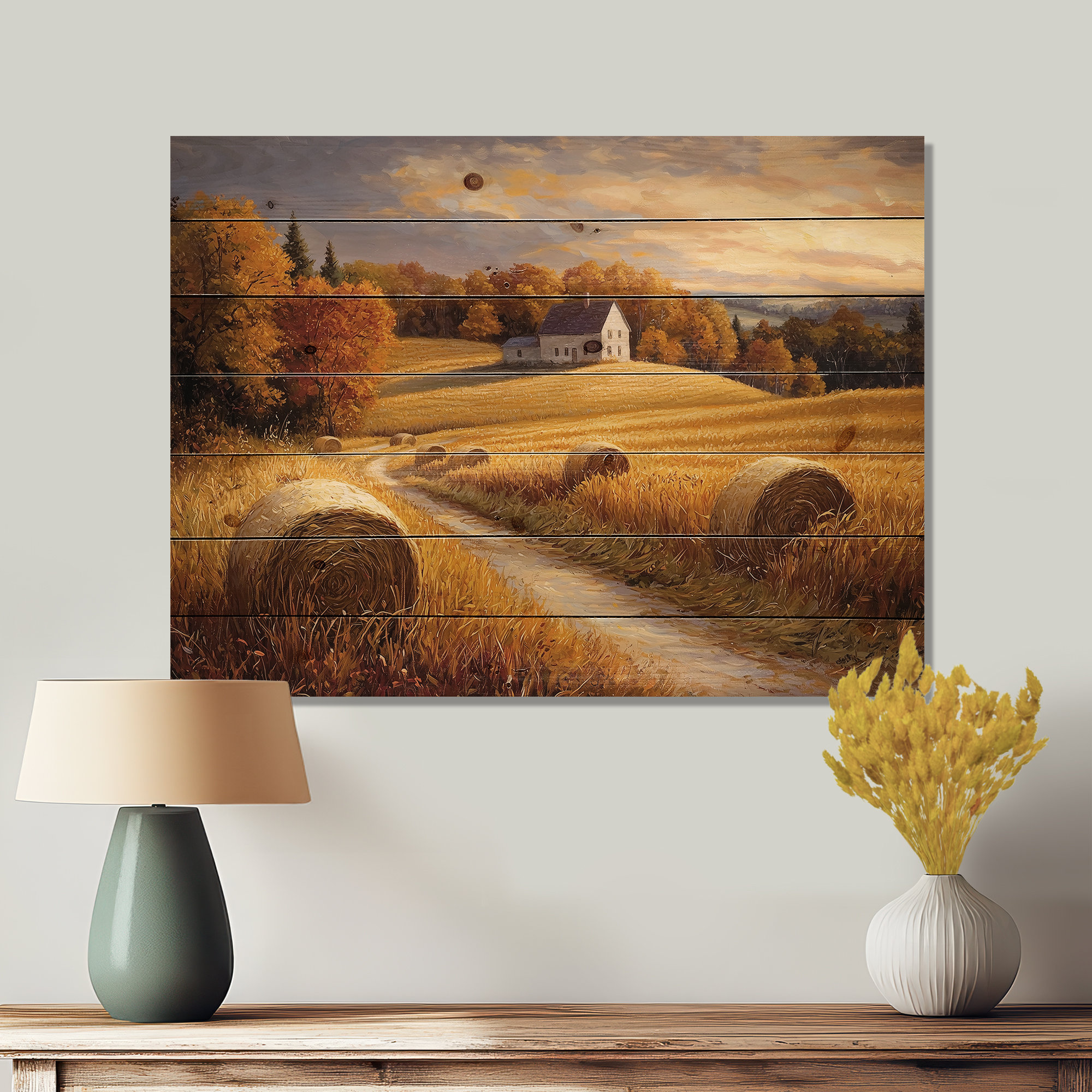 Ophelia & Co. Countryside Golden Harvest Fields IV - Countryside Wood ...