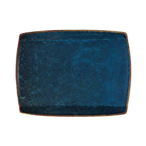 Oneida Studio Pottery Blue Moss Rectangular Plate, 11" X 8 5/8" By ...