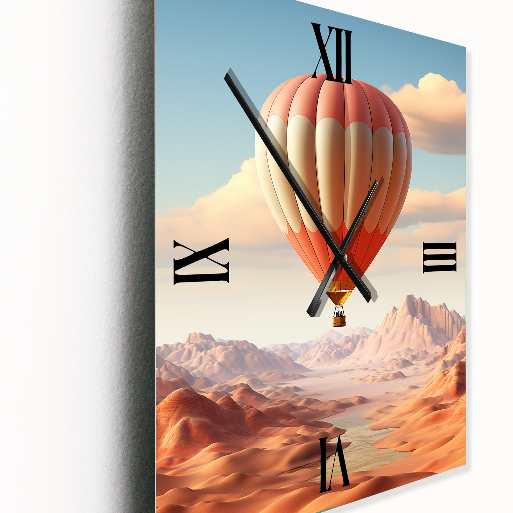 East Urban Home Cavon - Hot Air Balloon Modern Wall Clock | Wayfair