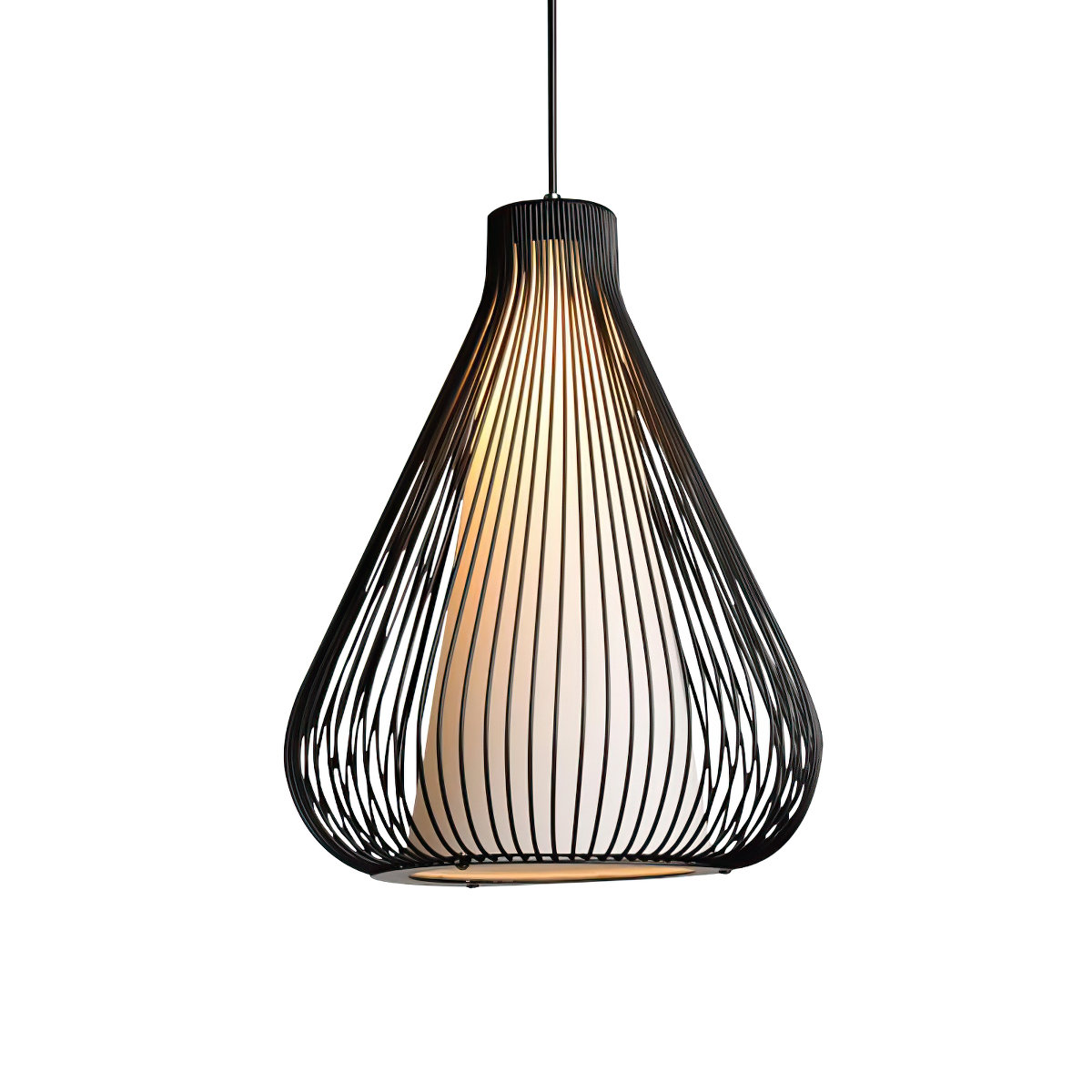 Ivy Bronx Nordic Simple Drop Cage Metal 1 Light Pendant Lamp | Wayfair