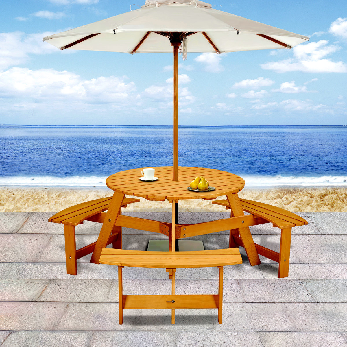 Arlmont & Co. Versatile Outdoor Picnic Table And Chair Set For All ...