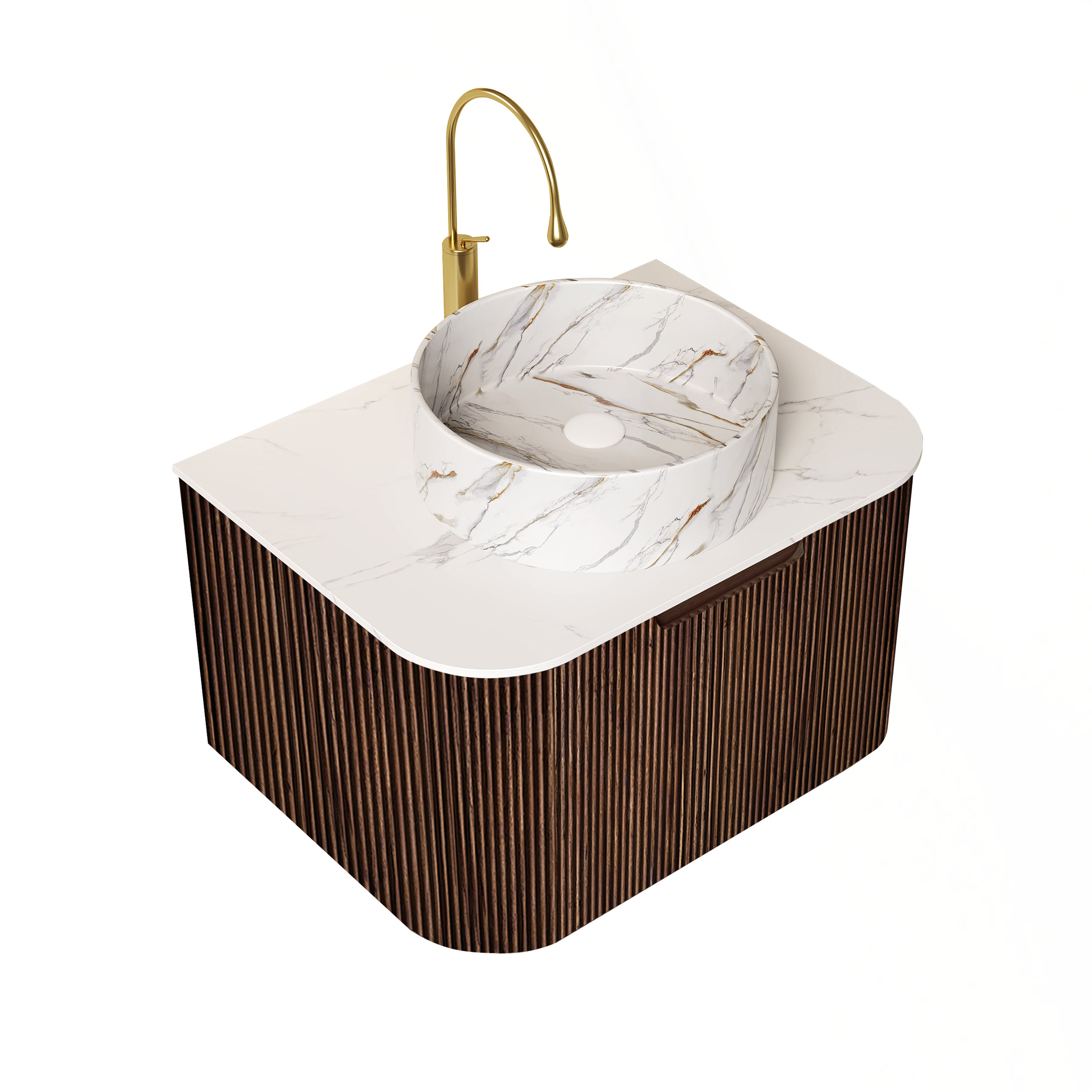 Rongeng Sophisticated Bathroom Vanity With Stylish Basin And Ample ...