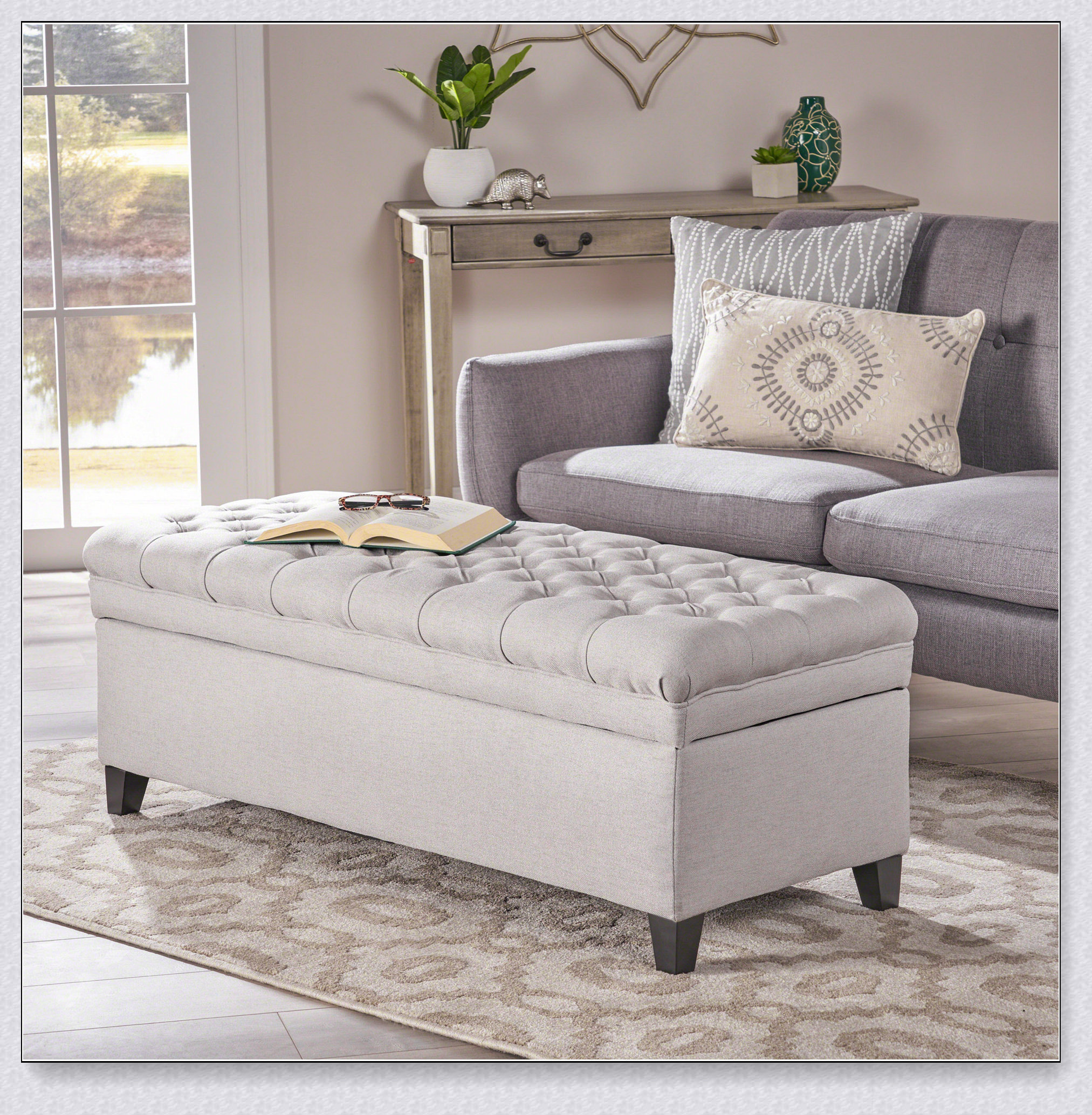 Winston Porter Upholstered Storage OTTOMAN Versatility, modern application, comfort and ...