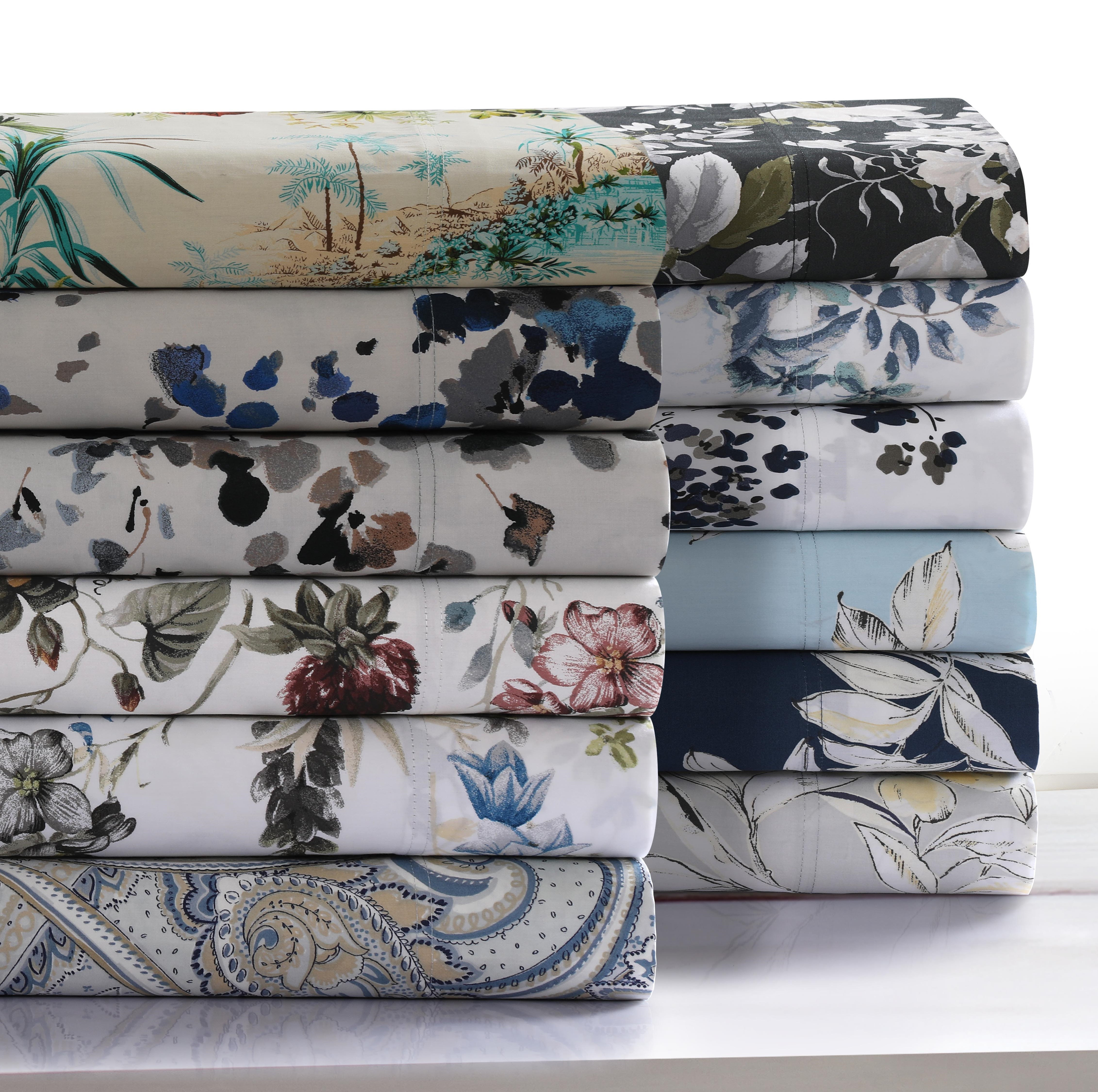 Tribeca Living Printed 300 Thread Count Sheets 300 Thread Count 100% ...