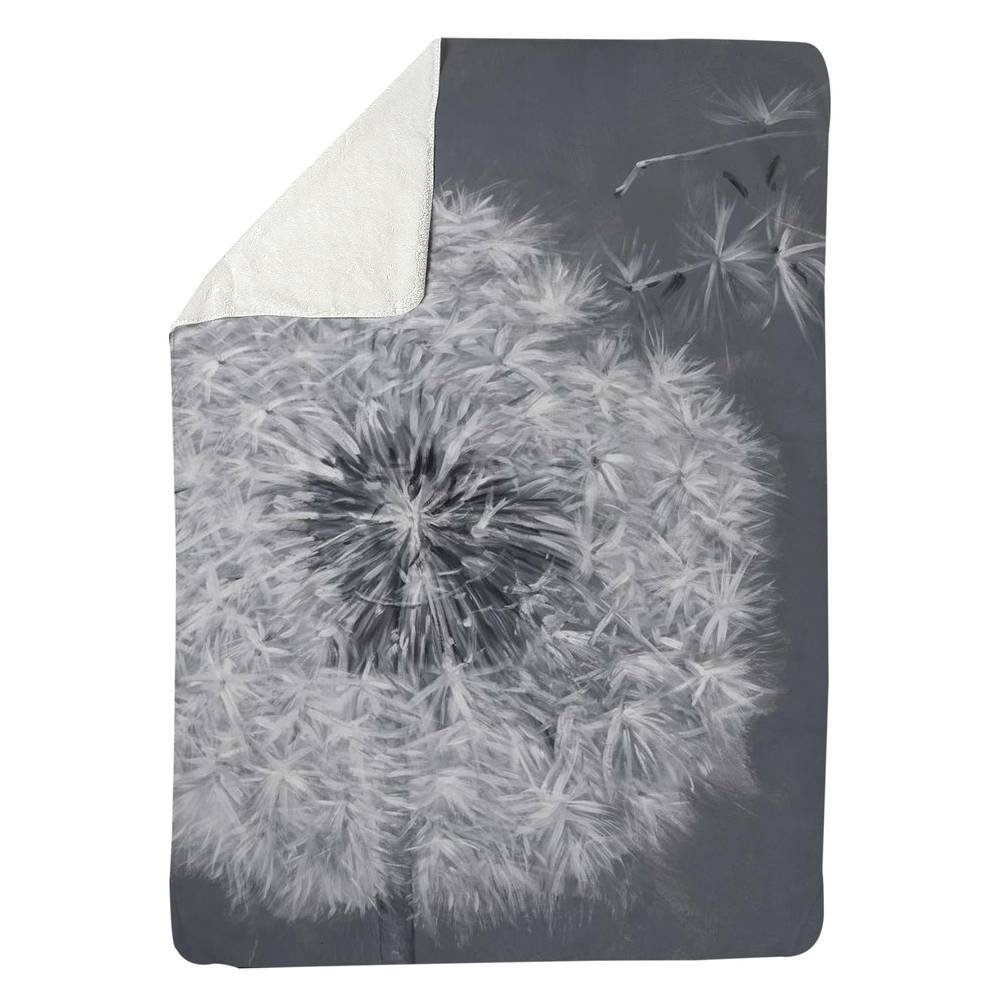 Begin Edition International Inc. Blowing Dandelion Fleece Blanket | Wayfair