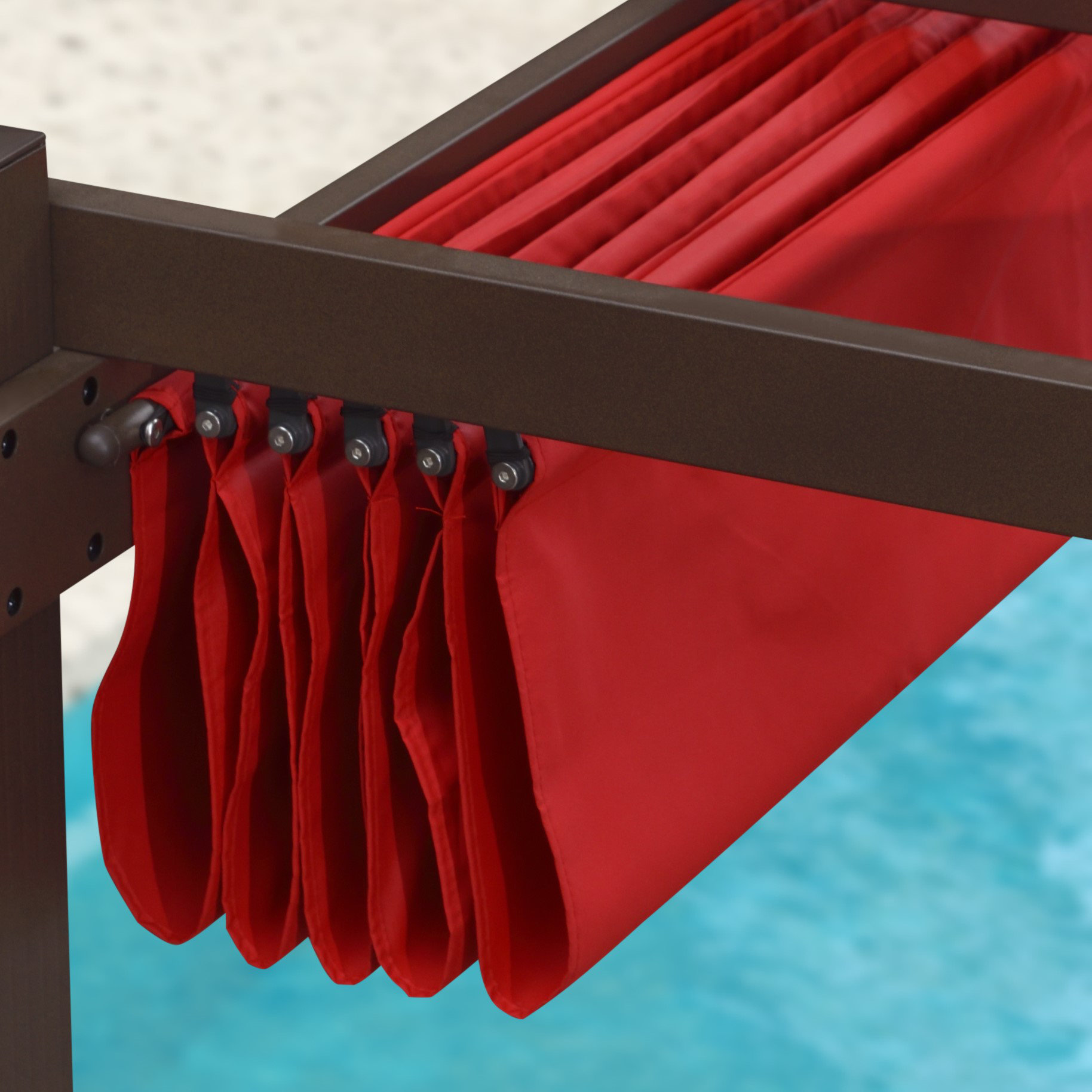 Purple Leaf Outdoor Retractable Pergola Replacement Canopy & Reviews ...