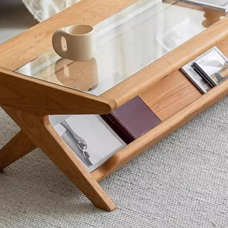 The Invincibles home Wood style design sense solid wood coffee table ...