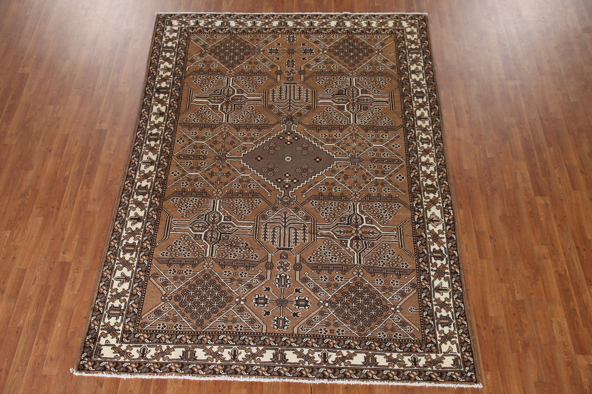 Bloomsbury Market Brown Geometric Area Rug 7x9 | Wayfair