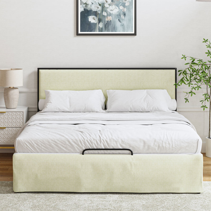 Winston Porter Neilius Upholstered Platform Bed with Washable Slipcover ...