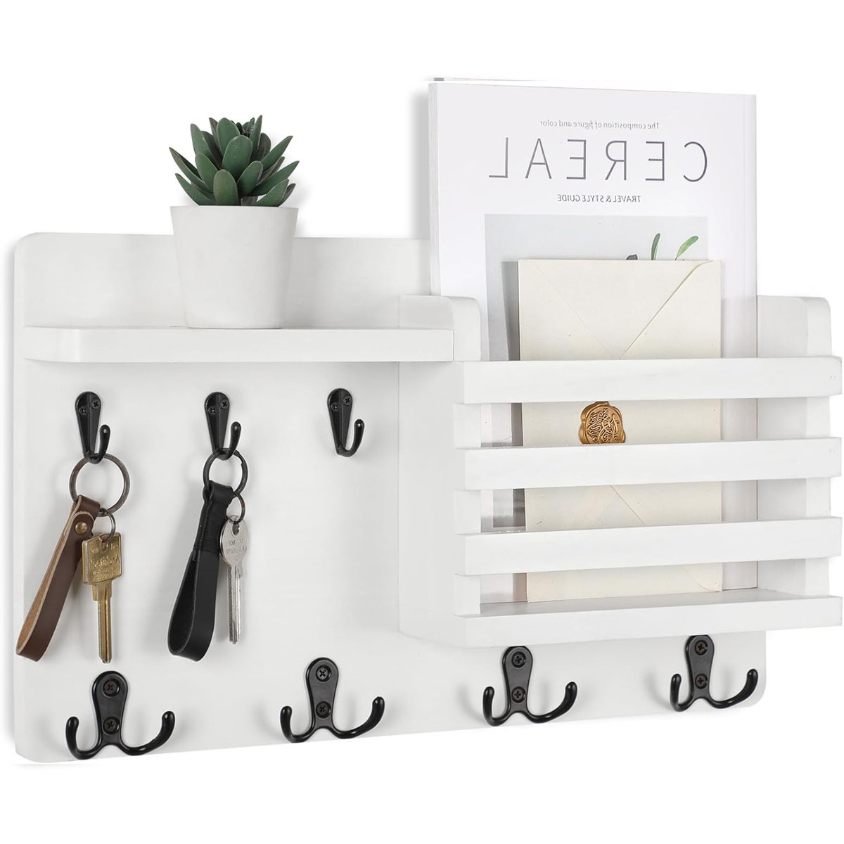 AKLOV Solid Wood Wall Organizer | Wayfair