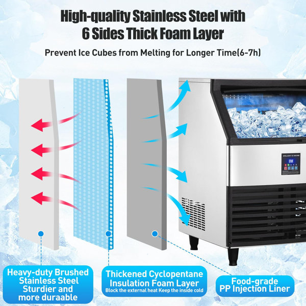 Babevy 300 lb. Daily Production Freestanding Ice Maker | Wayfair