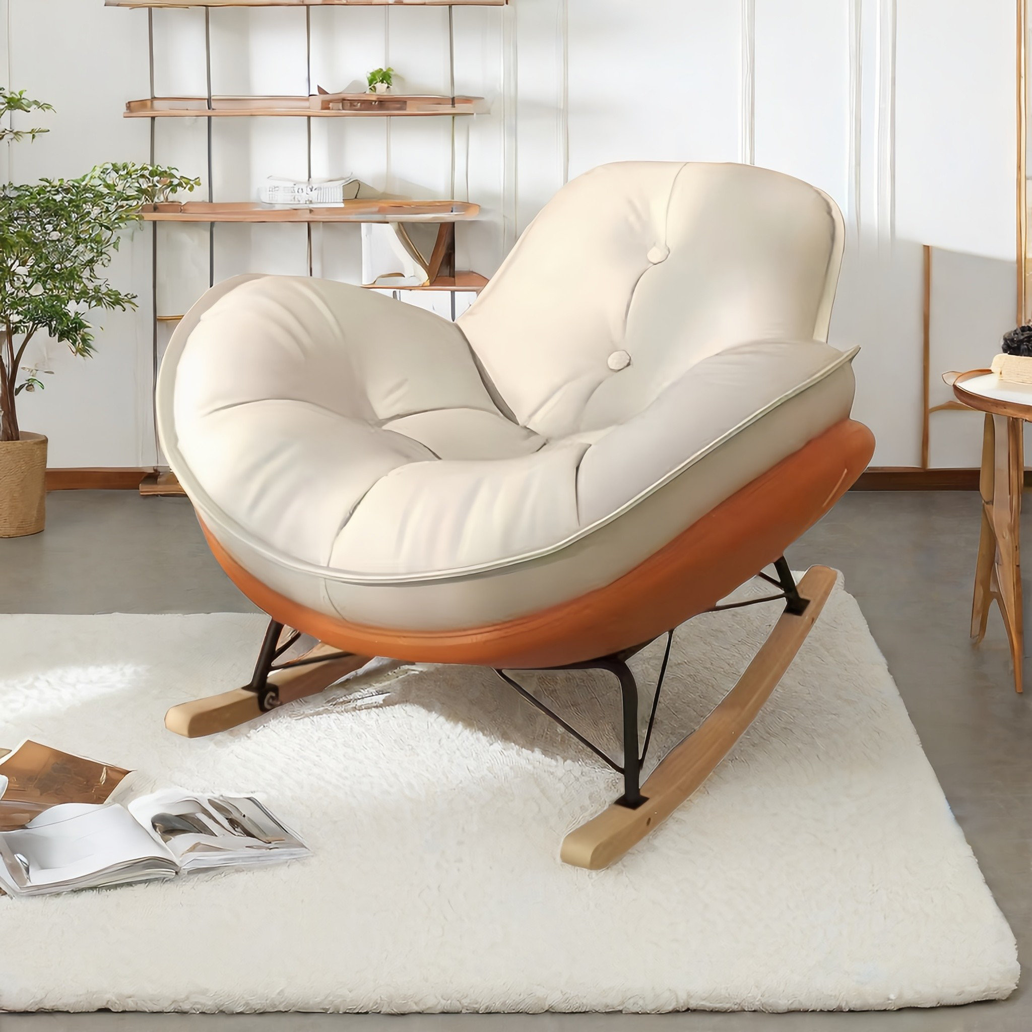 VIBORZ Modern Upholstered Rocking Chair | Wayfair