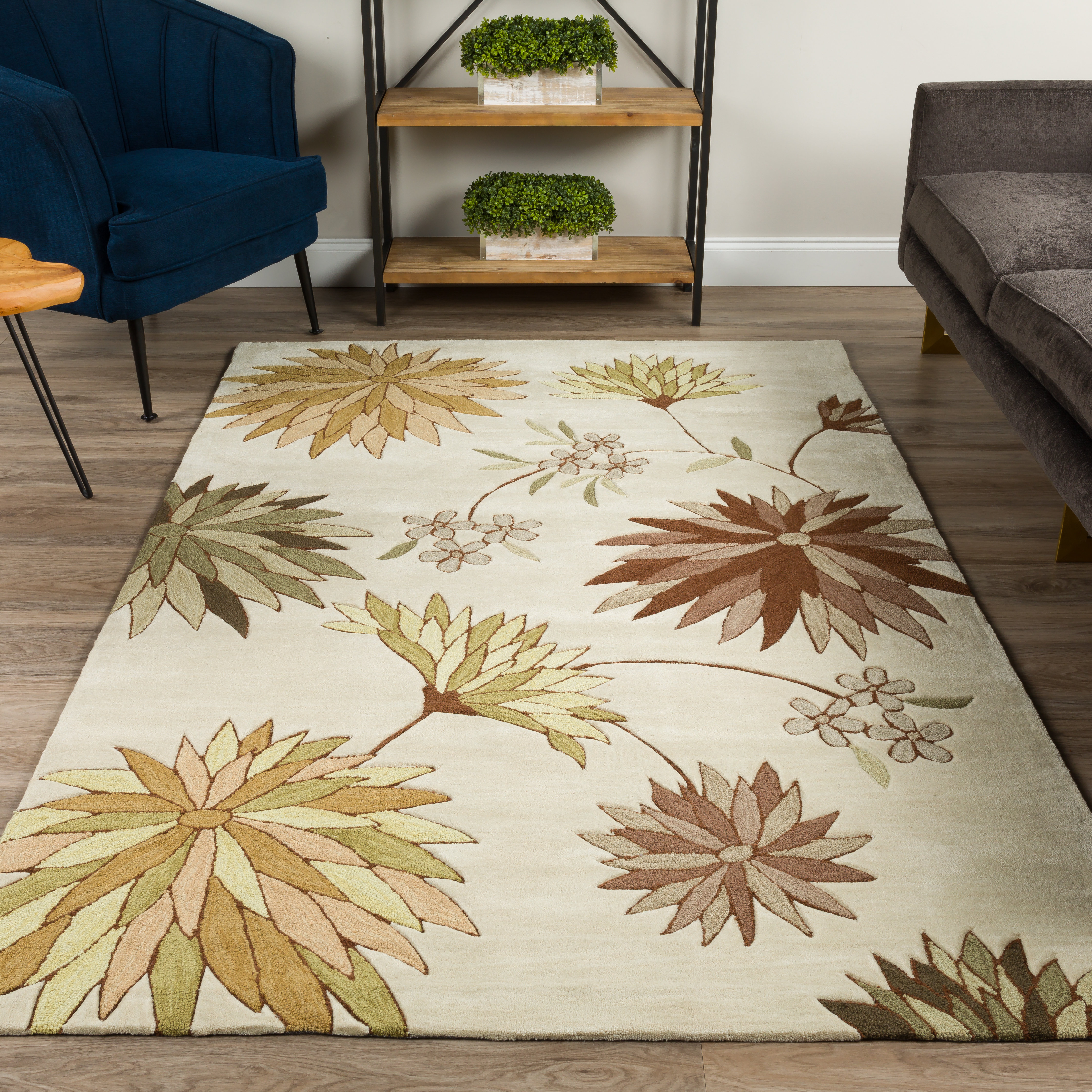 Red Barrel Studio® Modern Marlow Contemporary Floral Multi 40MU ...