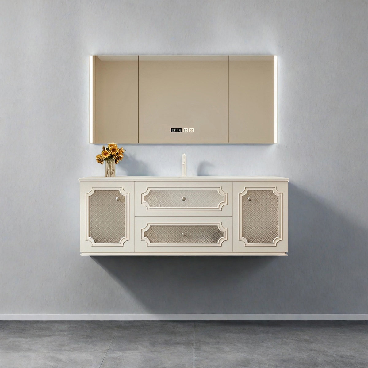 Backop French cream style bathroom cabinet | Wayfair