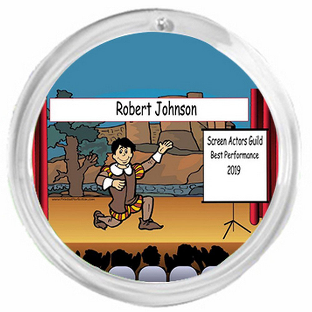 Printed Perfection Personalized Round Christmas Ornament NTT: Actor ...