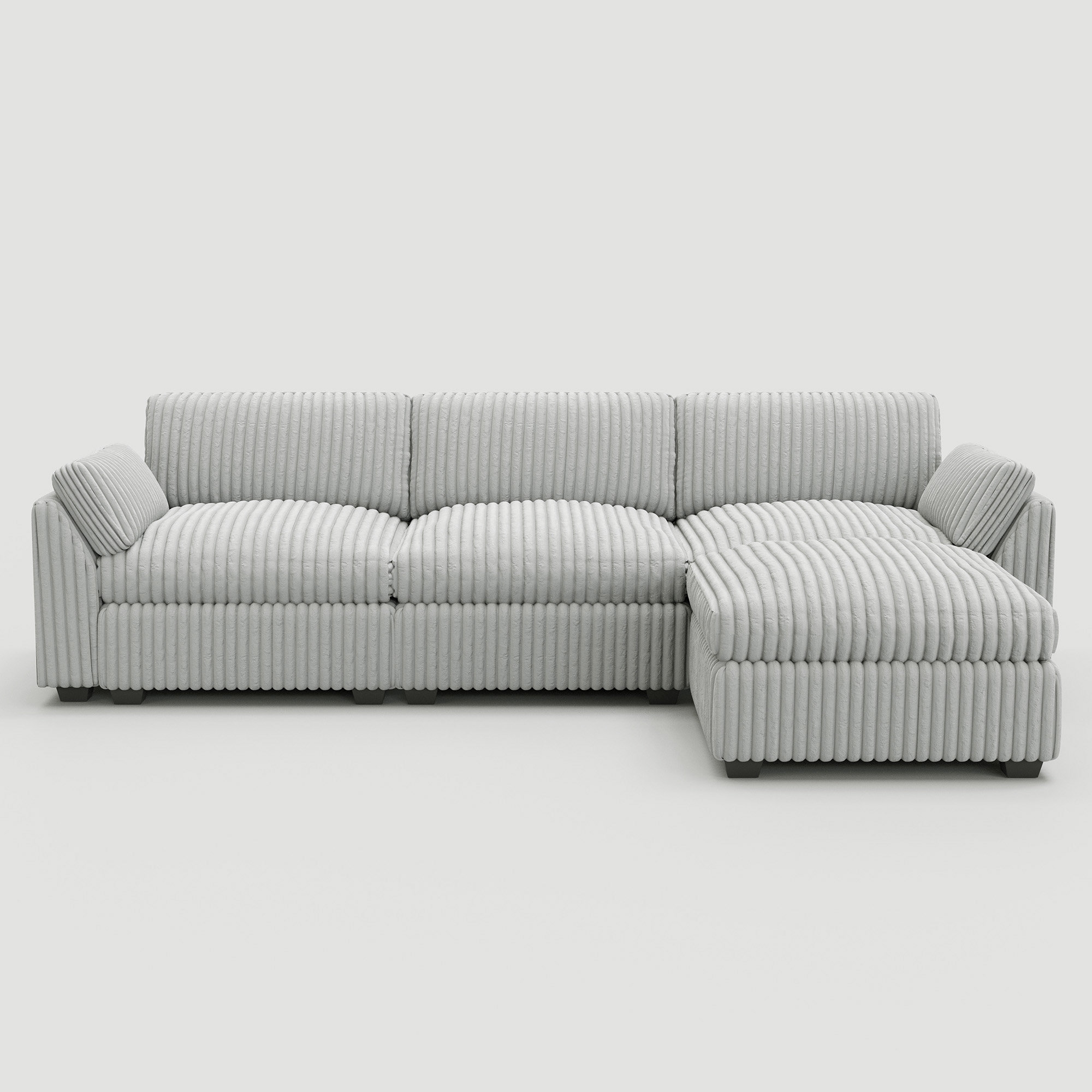 Everly Quinn Modular Sectional Sofa With Solid Wood Frame & Reviews ...