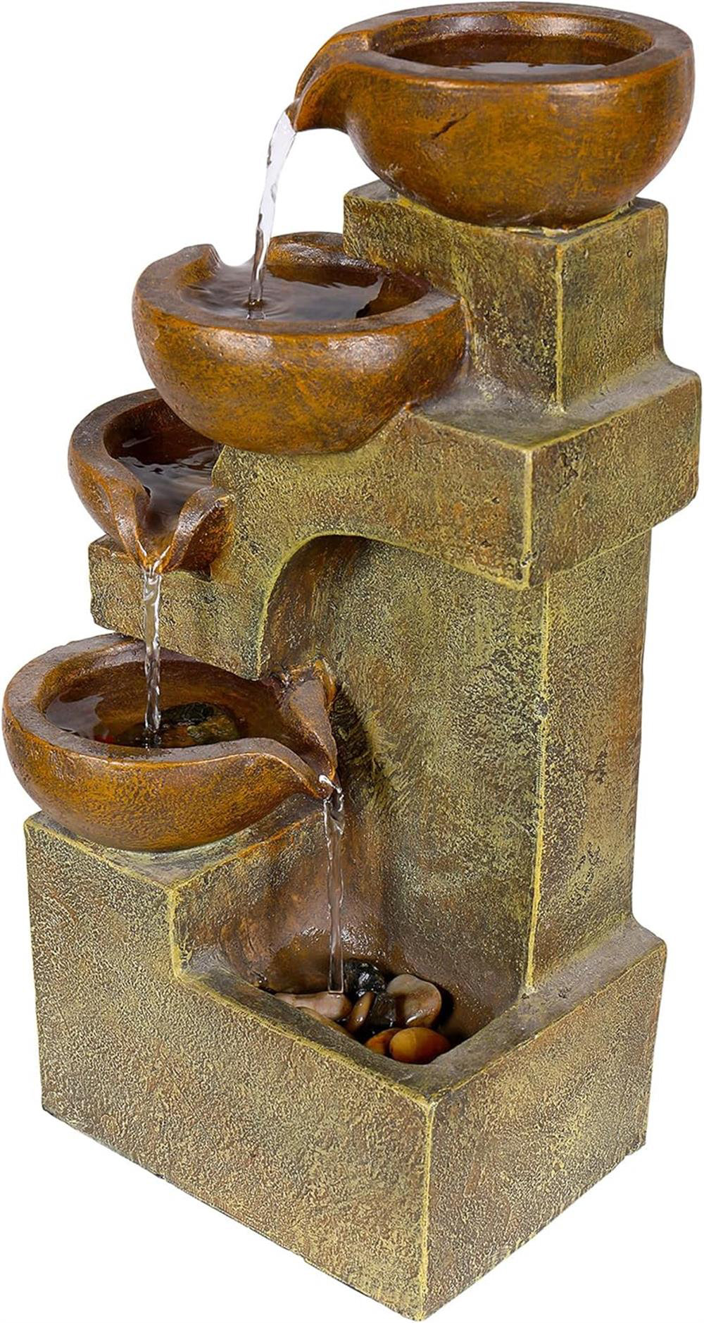 Union Rustic Layered Pouring Jar Waterfall Fountain | Wayfair
