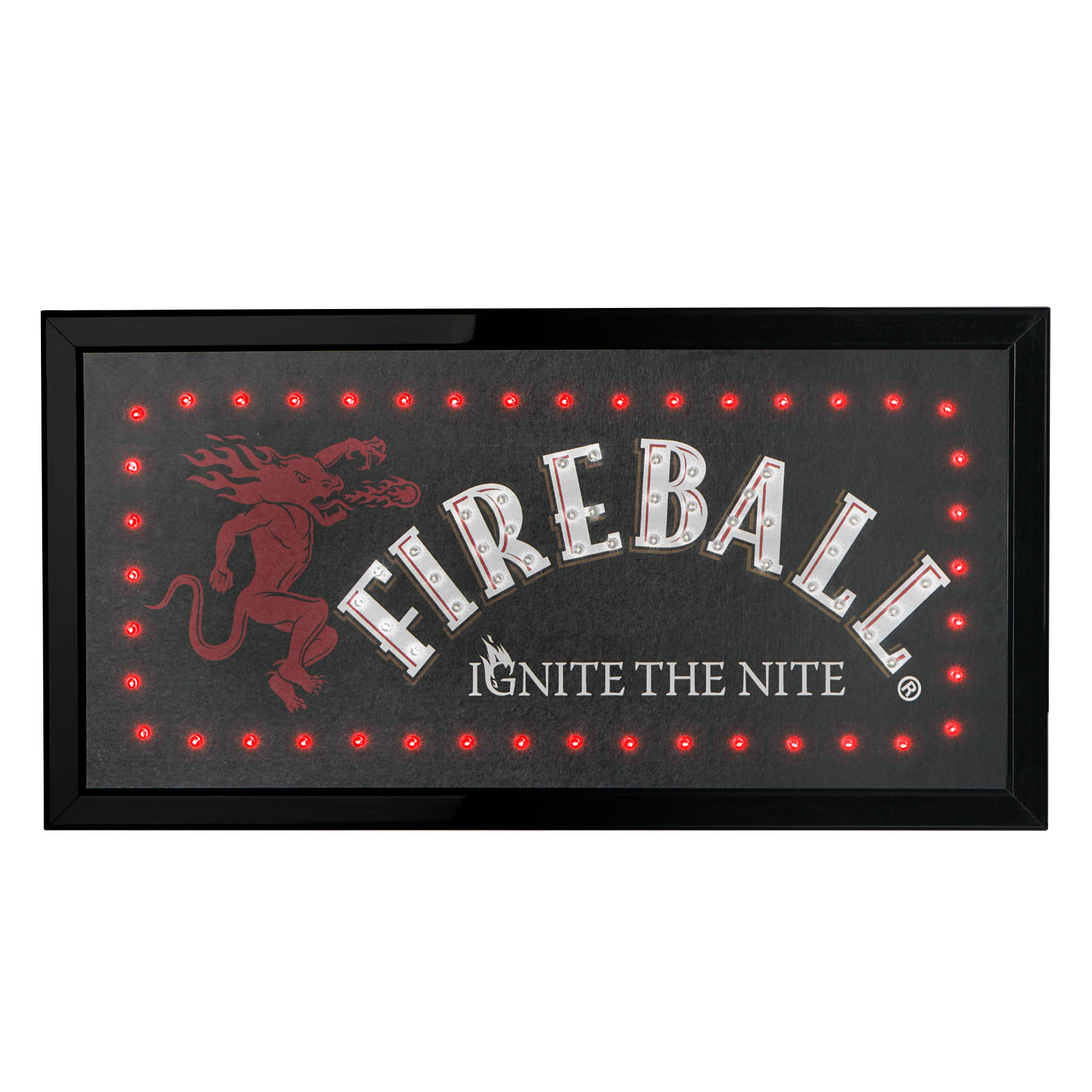 Trinx Licenced Fireball Framed LED Marquee Decorative Wall Sign (19"X10 ...
