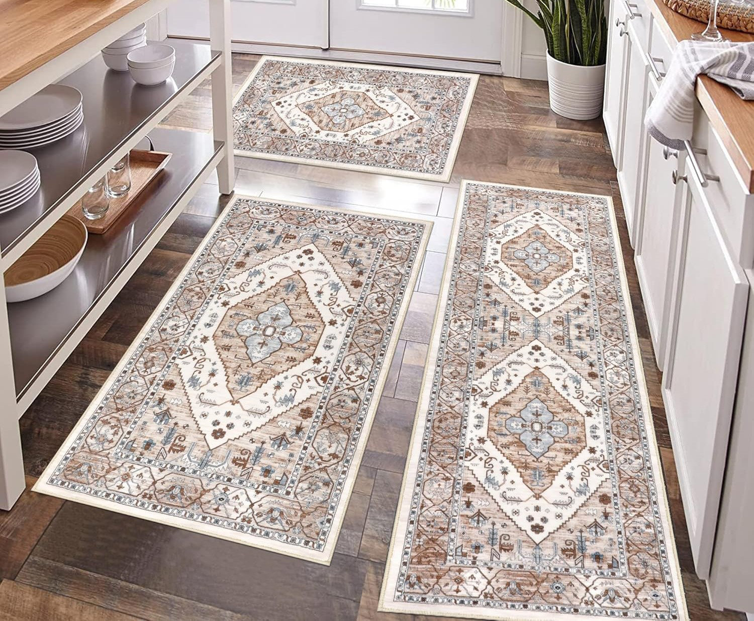 Bungalow Rose Areen Letter Print Kitchen Mat | Wayfair