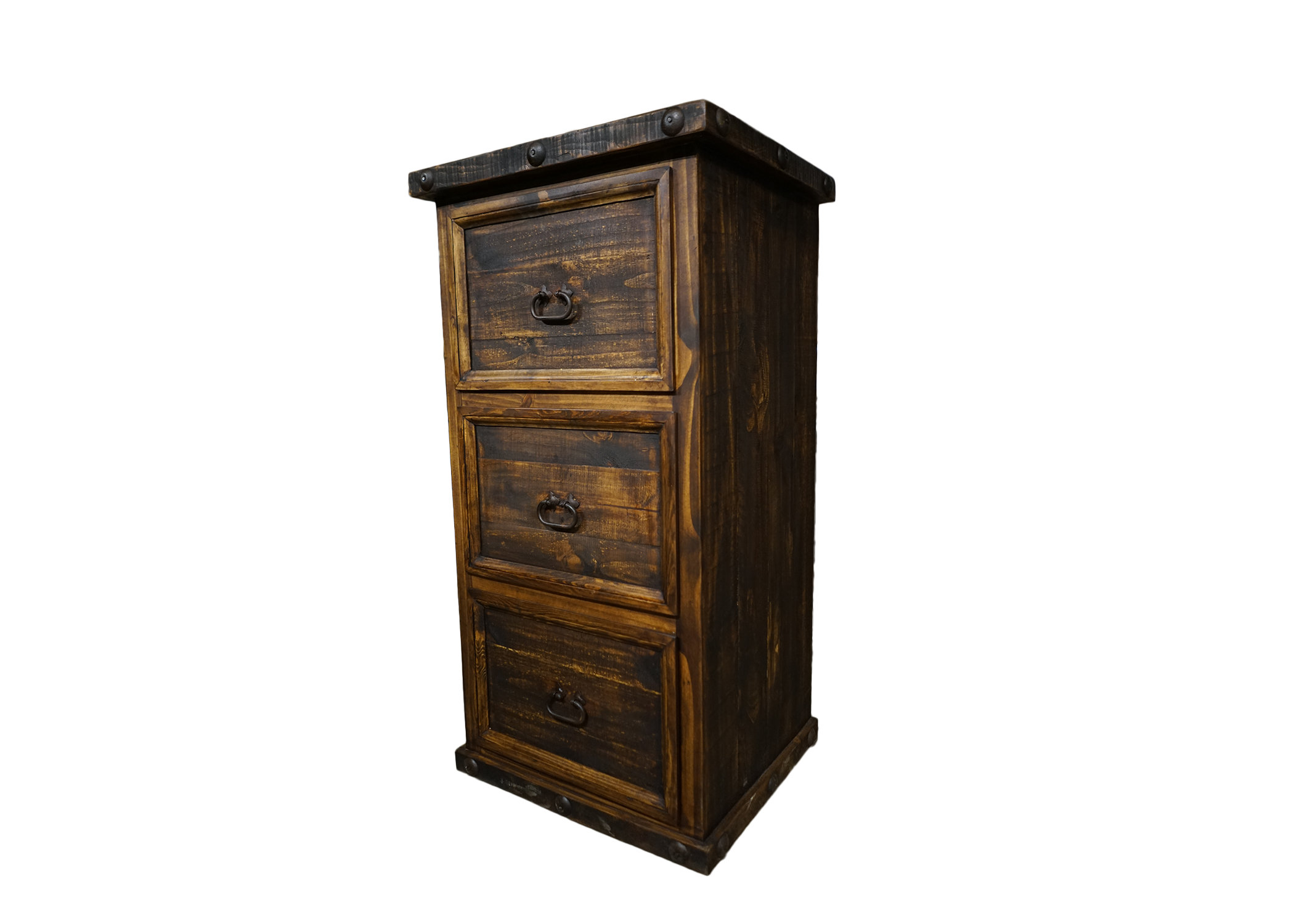 Loon Peak® Rustic 3 Drawer file cabinet | Wayfair