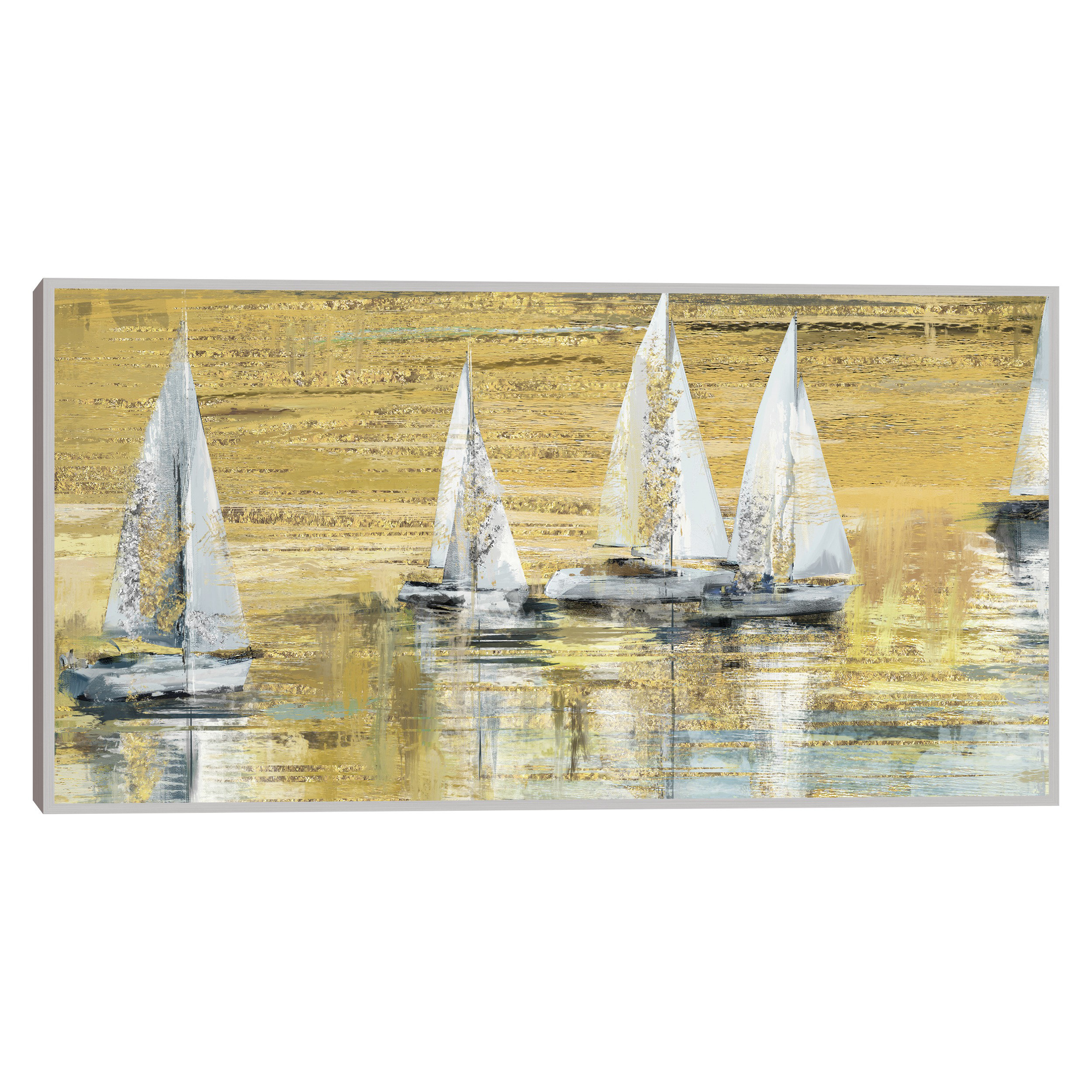Longshore Tides Golden Sail by Studio Arts Canvas Art Print | Wayfair