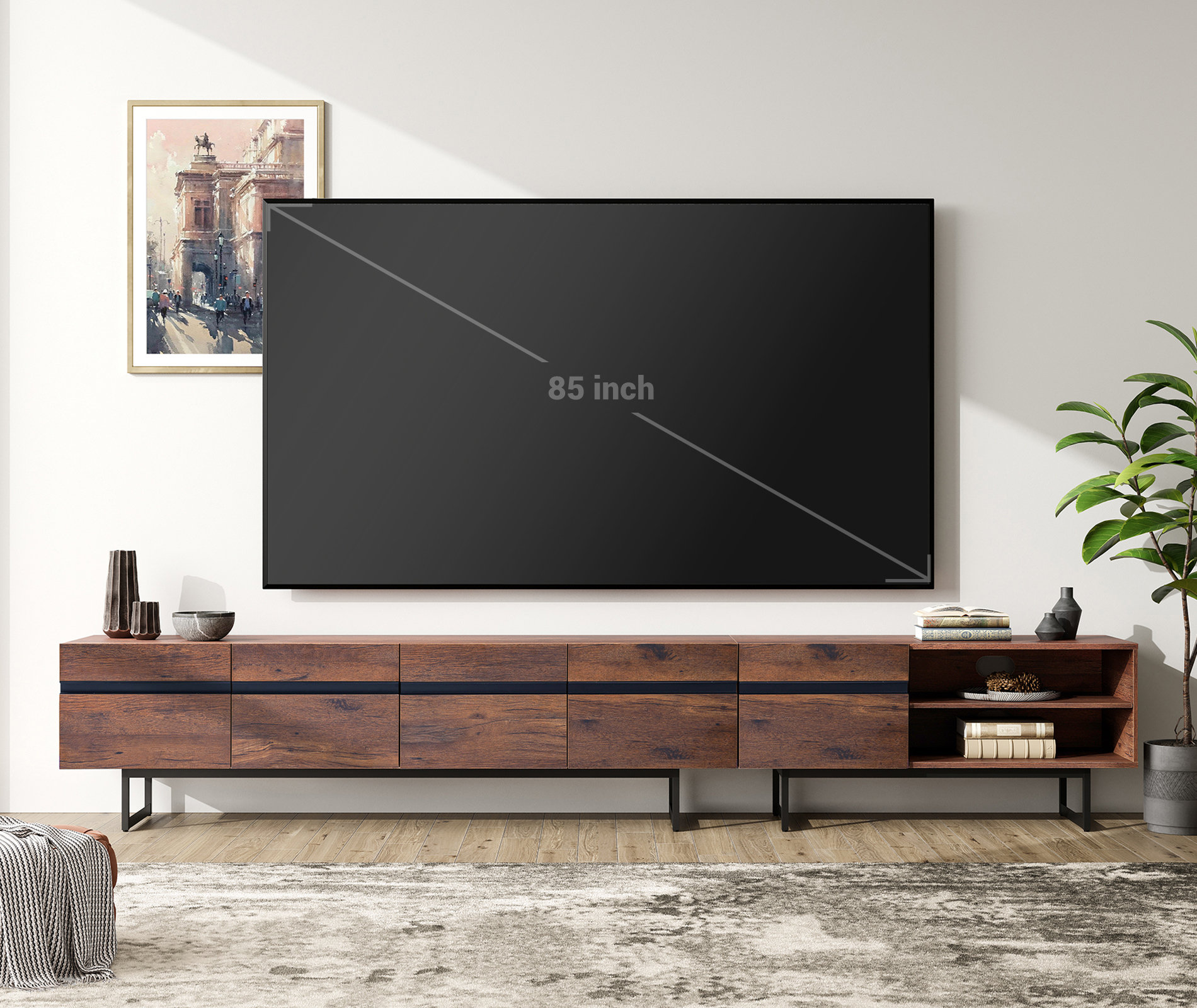 Latitude Run® Marshall TV Stand for TVs up to 88" & Reviews - Wayfair ...