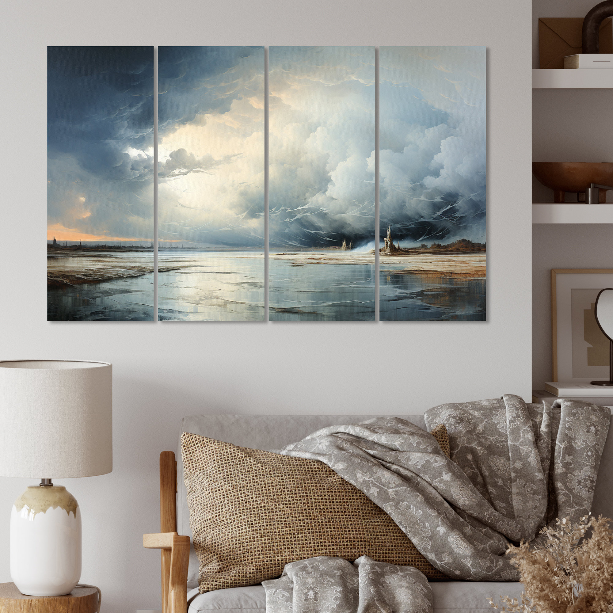 Highland Dunes Tempestuous Storms Over The Ocean II - Landscapes Canvas ...