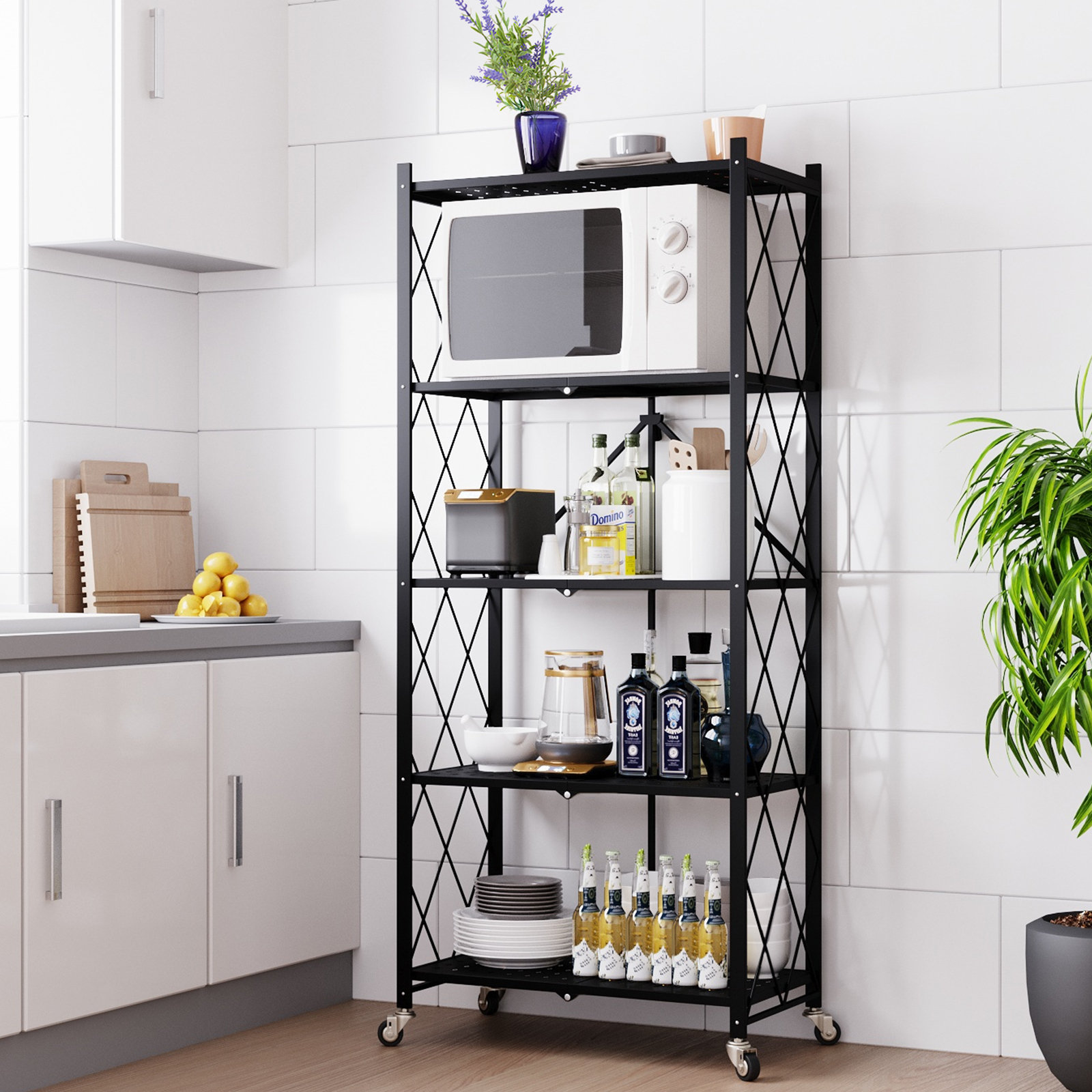 17 Stories Storage Shelves, Closet Organizers and Storage 4-Shelf ...