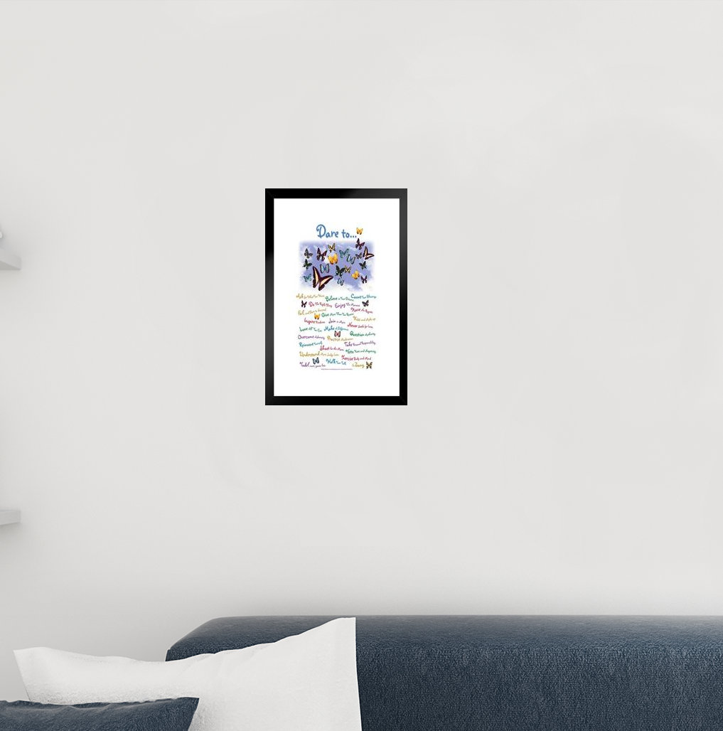 Trinx " Dare To... Motivational Butterfly Poster Vintage Poster Prints ...