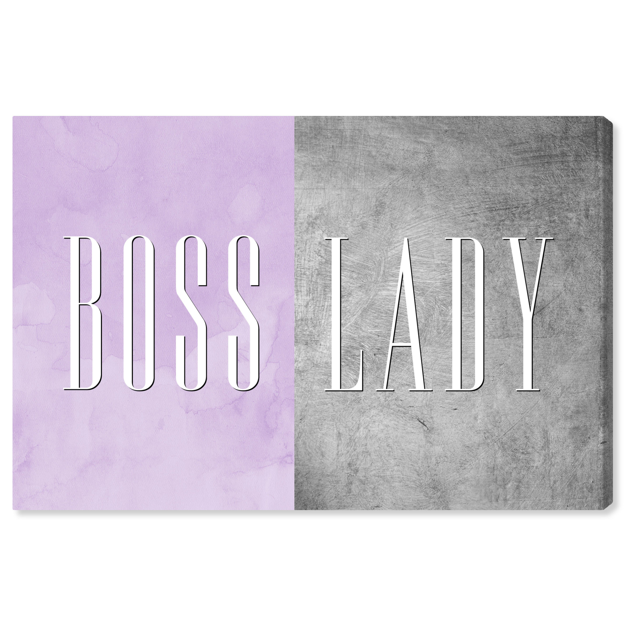 Oliver Gal Boss Lady Lilac - Textual Art on Canvas - Wayfair Canada