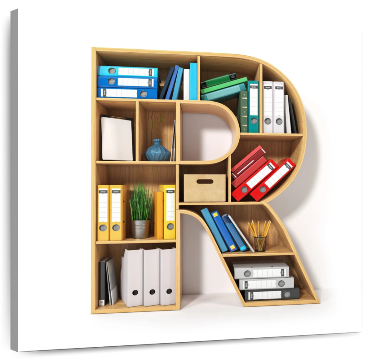 Ebern Designs Arney R Shaped Bookshelf | Wayfair