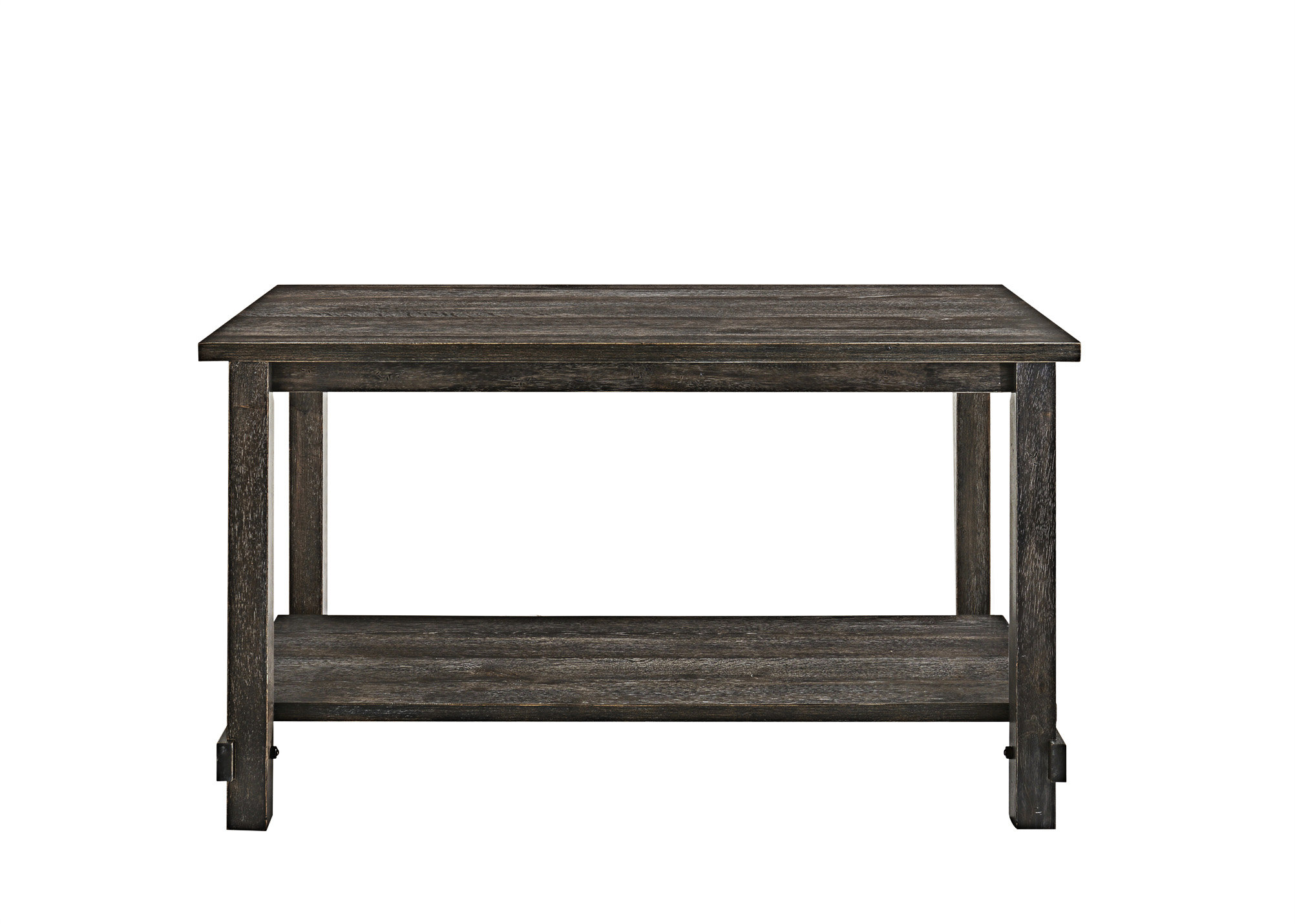 CARLOS FURNITURE Weathered Grey Counter Height Table With Bottom Shelf ...
