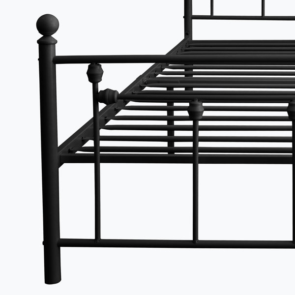 Home Decor Queen 38.39'' Steel Bed Frame | Wayfair