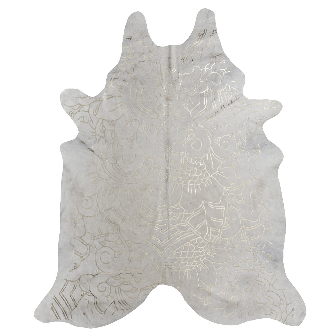 Ground Control Isola Hide Floral Handmade Hand-Tufted Novelty 7' x 8 ...