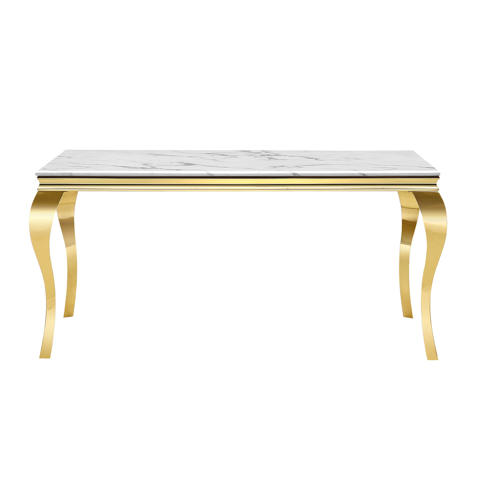 Rosdorf Park Jamarrie White Gold Dining Table | Wayfair