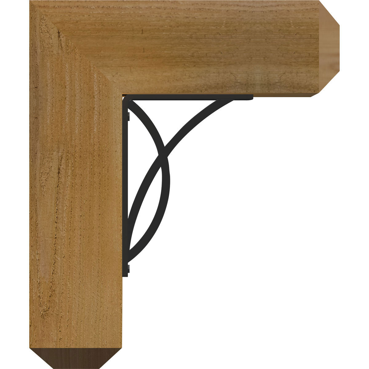 Ekena Millwork Miller 4" Single Brace Craftsman Ironcrest Bracket ...