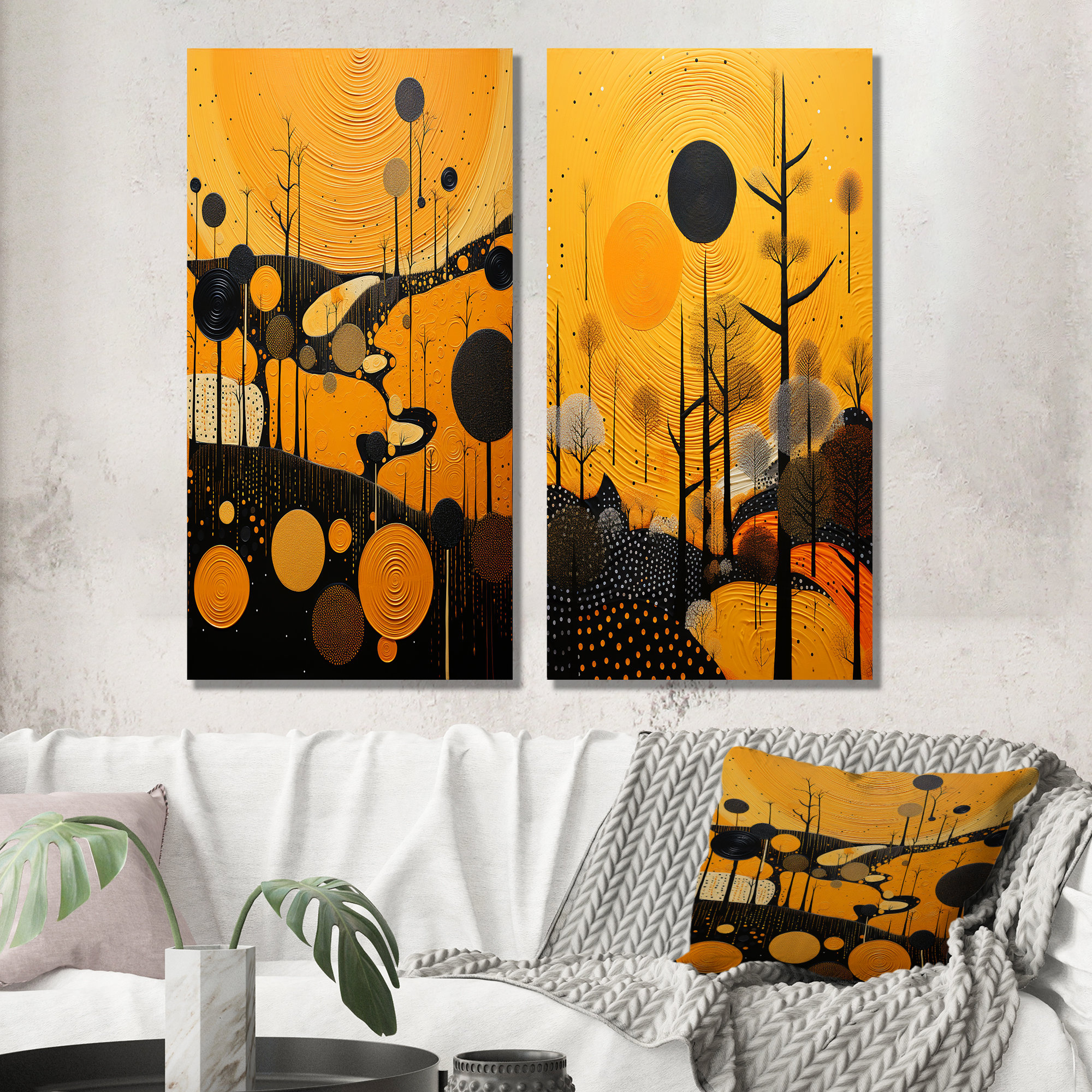 Latitude Run® Native Saffron And Ebony Heritage - Abstract Landscapes ...