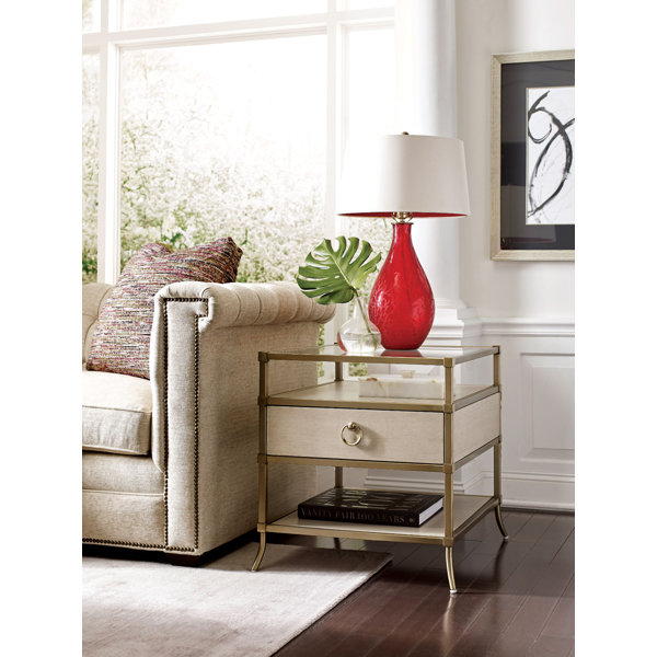 Everly Quinn Niara 24'' Tall Pedestal End Table with Storage & Reviews ...