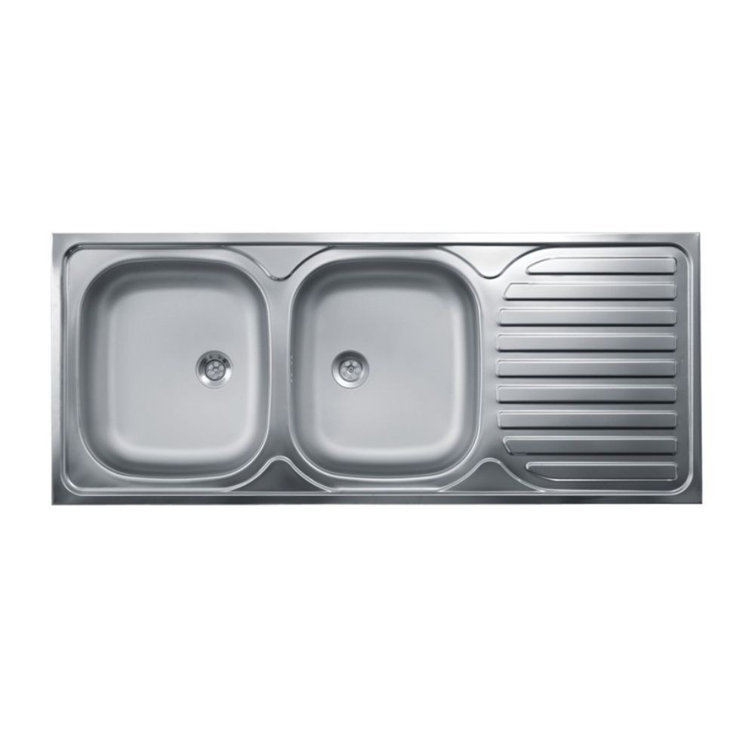Belfry Kitchen Ruffin 2 Bowls Inset Kitchen Sink | Wayfair.co.uk