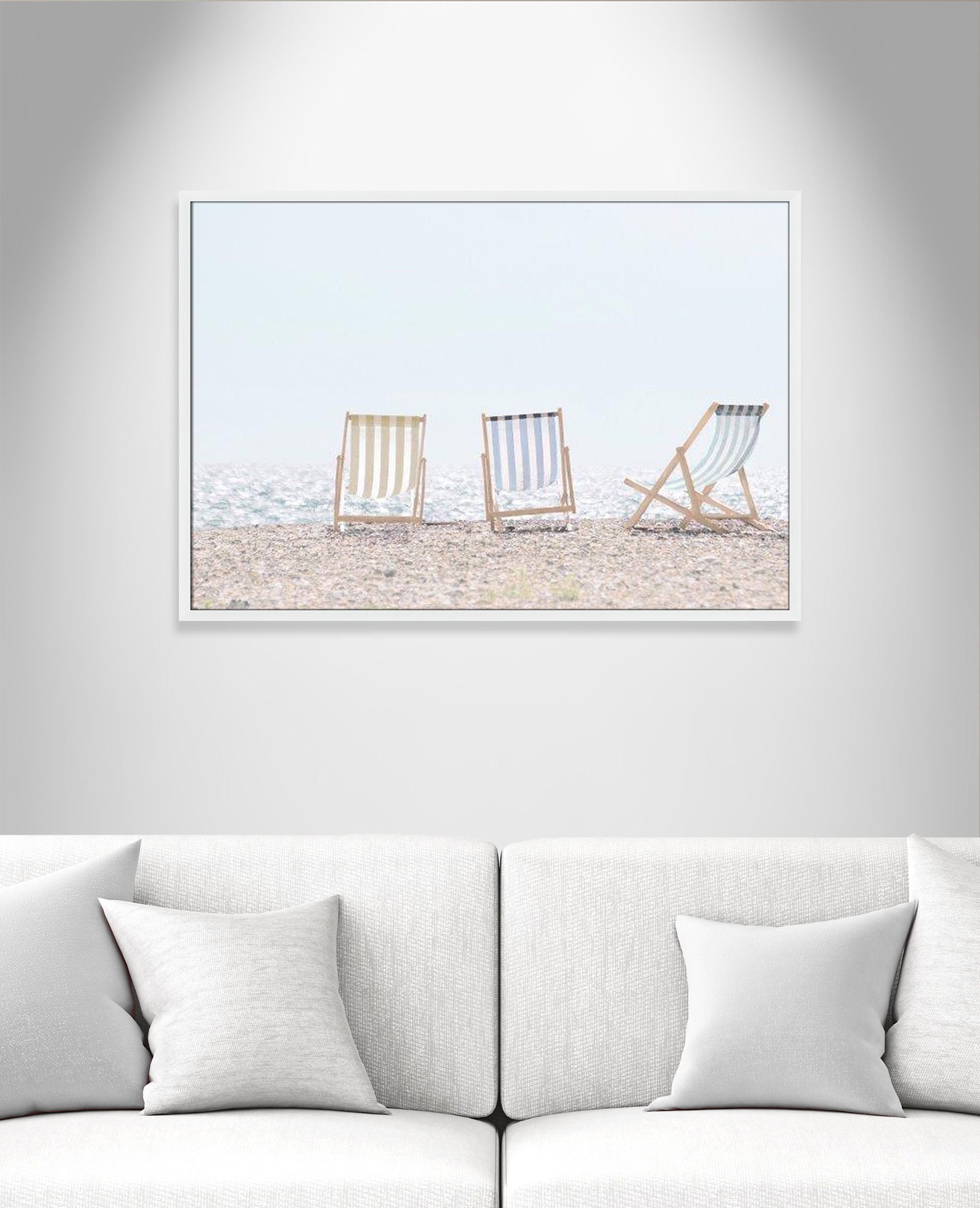 Joss & Main Beach Chairs Framed On Paper by Leah Straatsma Print ...