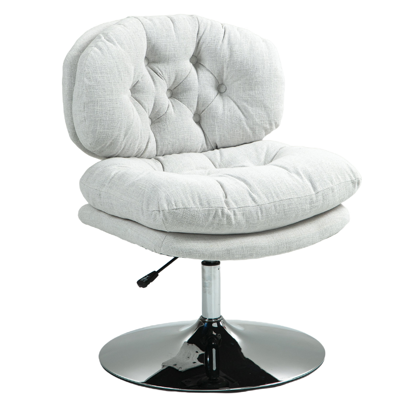 Brayden Studio® Upholstered Tufted Task Office Chair With No Wheels ...