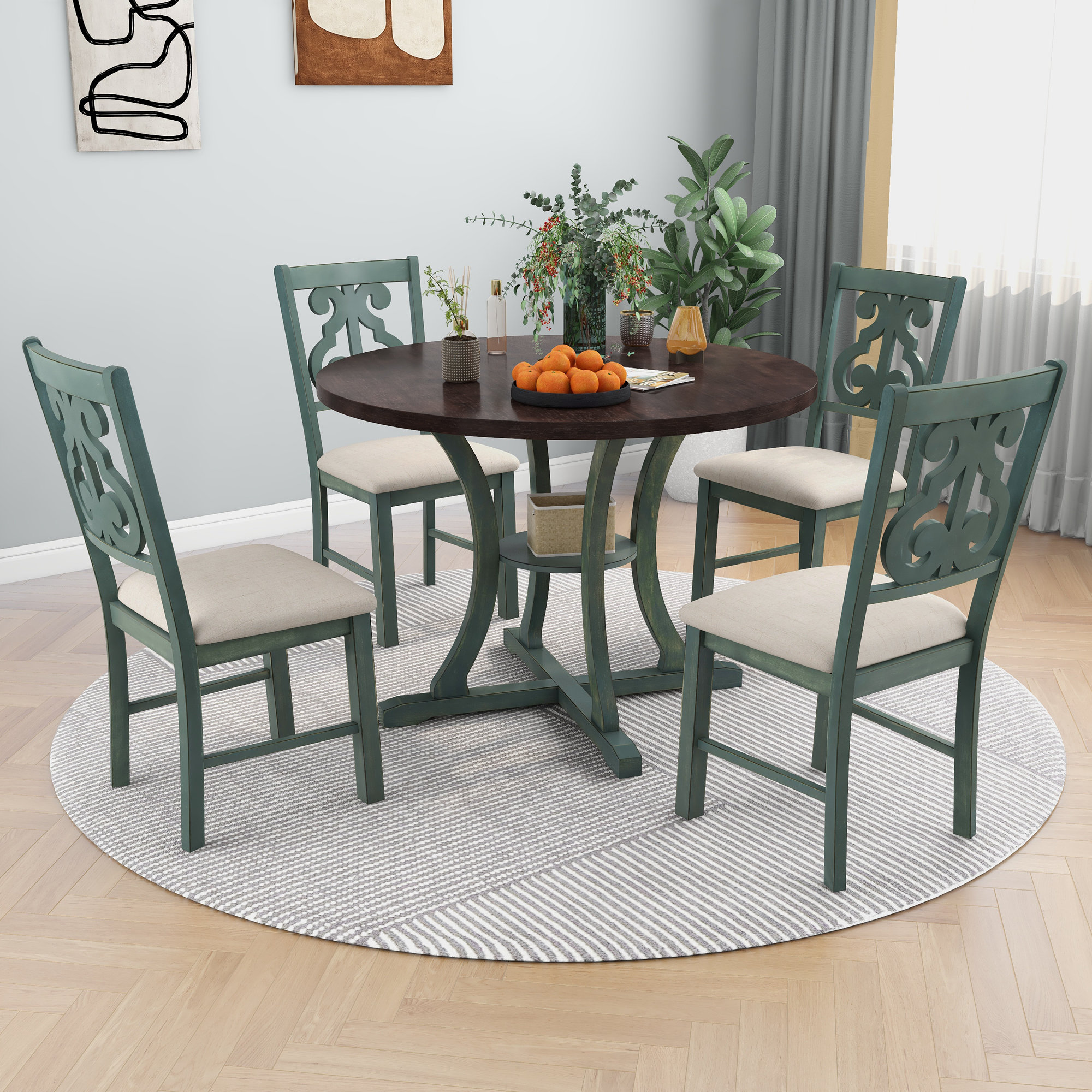 One Allium Way® Broomhedge 4 - Person Dining Set | Wayfair