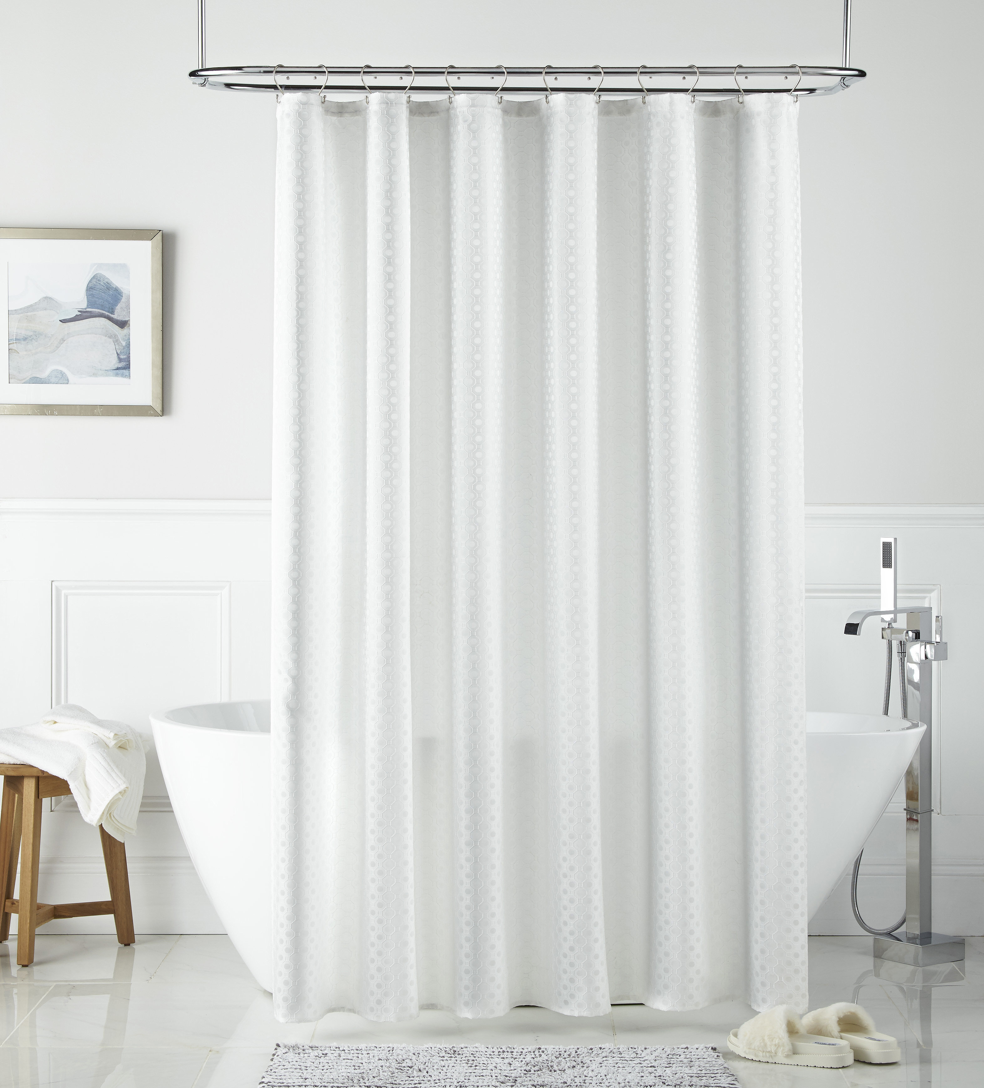 Corrigan Studio® Geometric Single Shower Curtain & Reviews | Wayfair