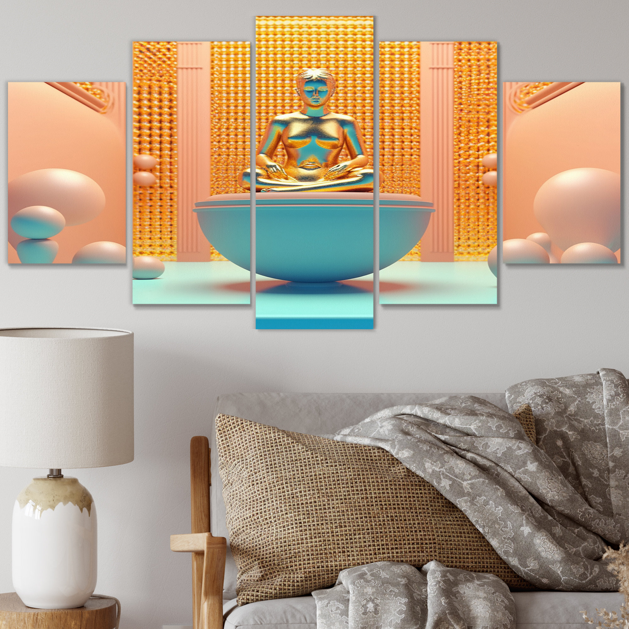 Mercer41 Future Minimalism Golden Vision Of Eternity I - Woman Sci-Fi ...