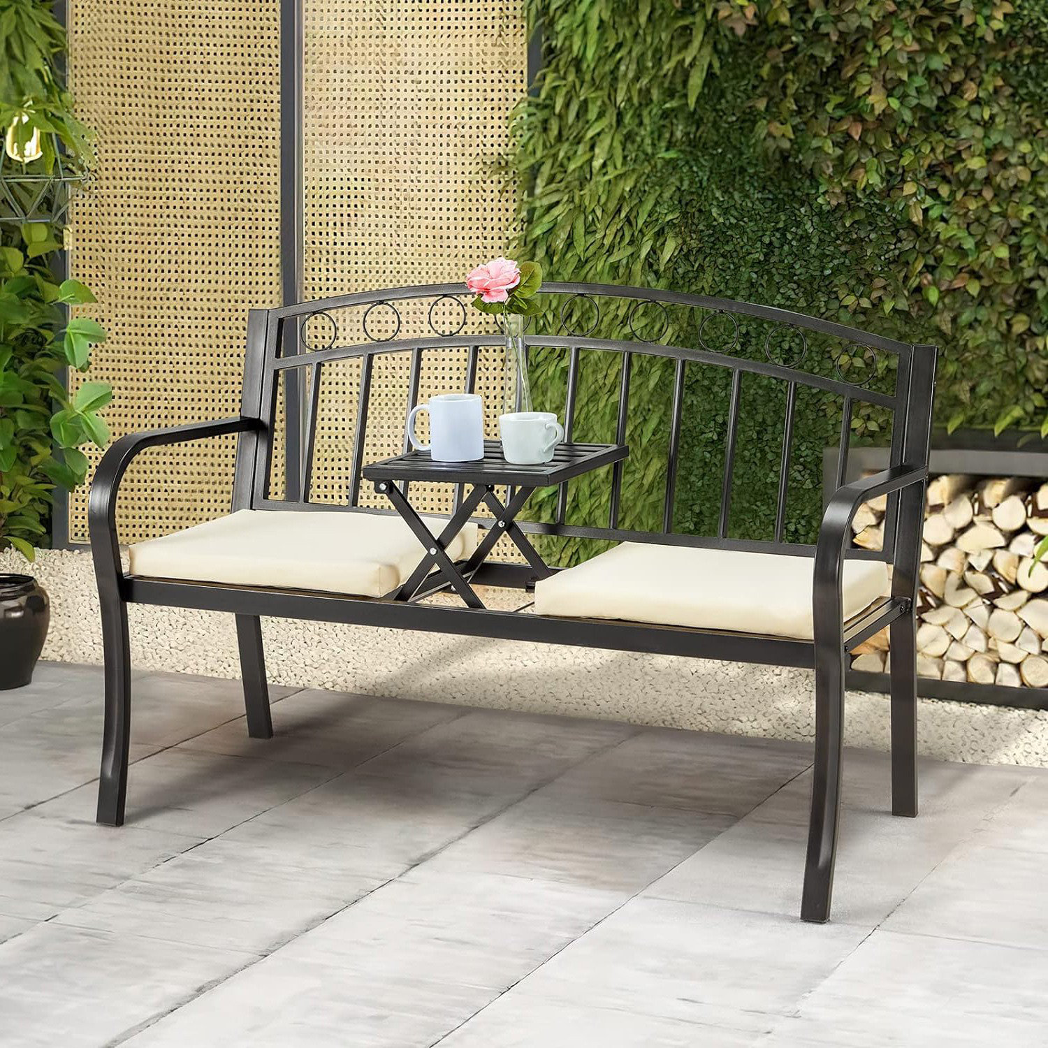 Lark Manor™ Outdoor Metal Garden Bench | Wayfair